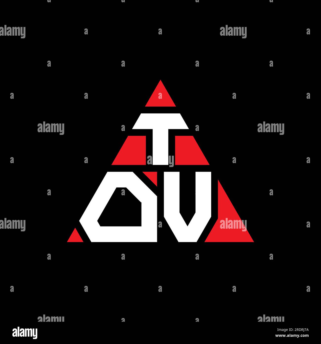 TOV triangle letter logo design with triangle shape. TOV triangle logo ...