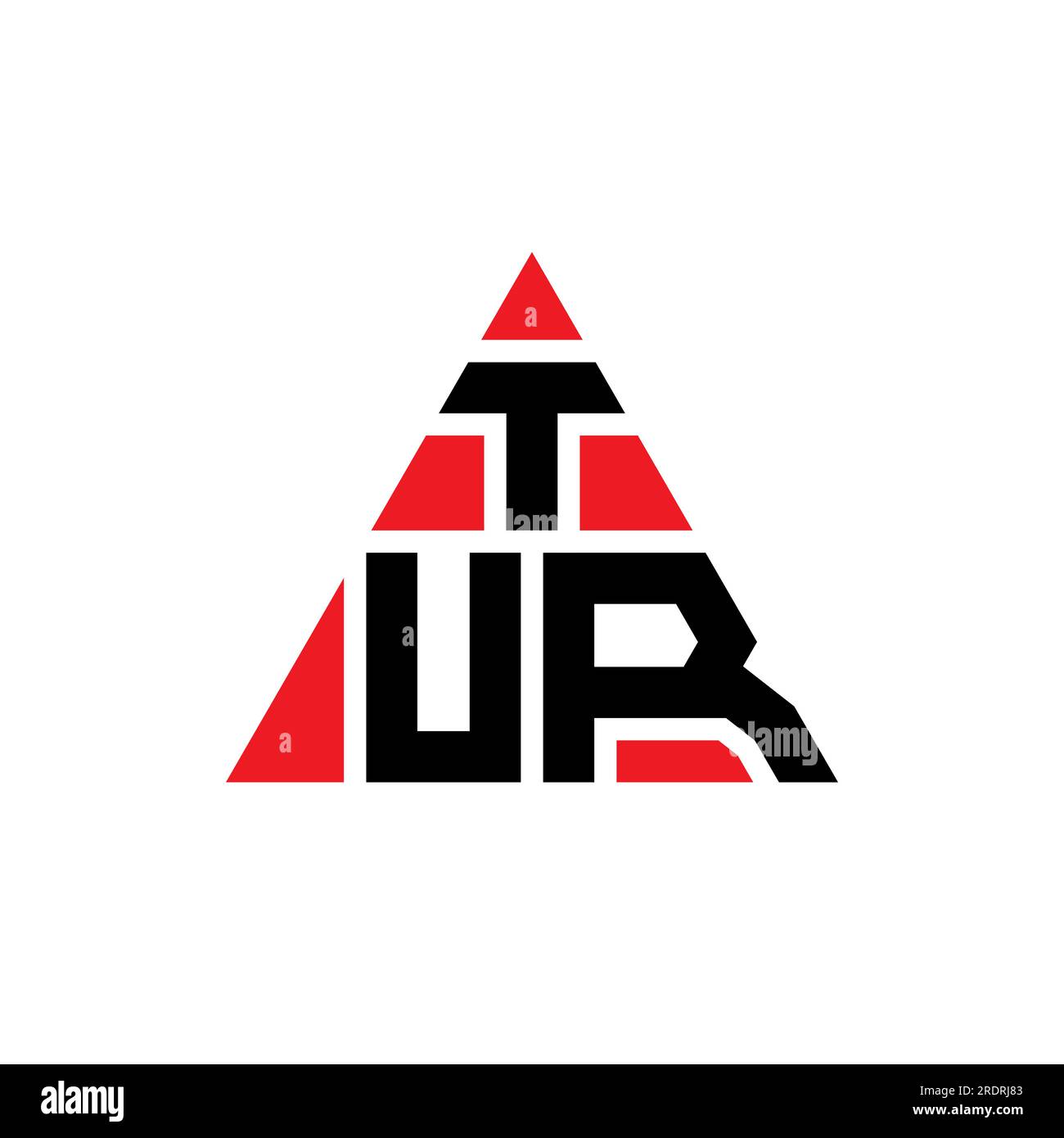 TUR triangle letter logo design with triangle shape. TUR triangle logo ...