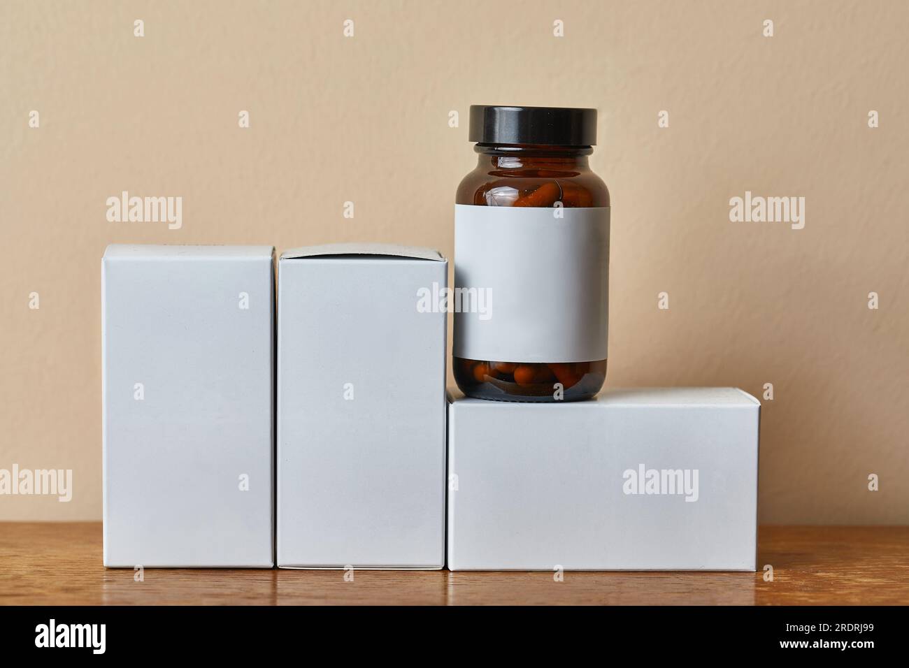 Food supplement packages, blank, no text Stock Photo - Alamy
