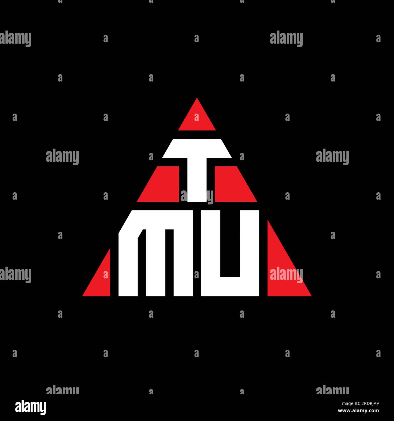 TMU triangle letter logo design with triangle shape. TMU triangle logo ...