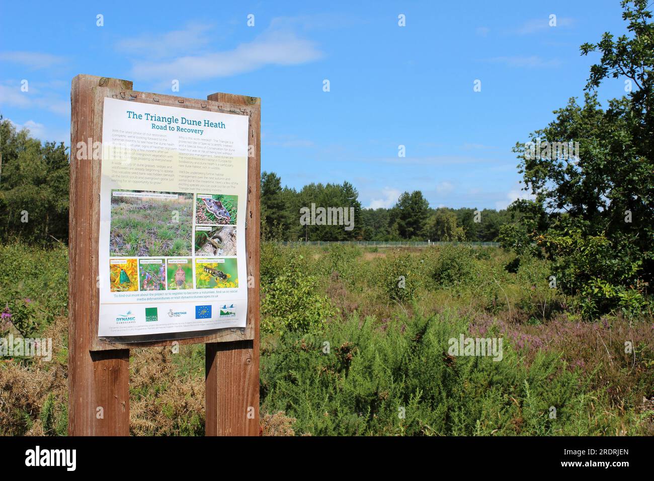 Sign Showing Wildlife at Freshfield Dune Heath Nature Reserve ...