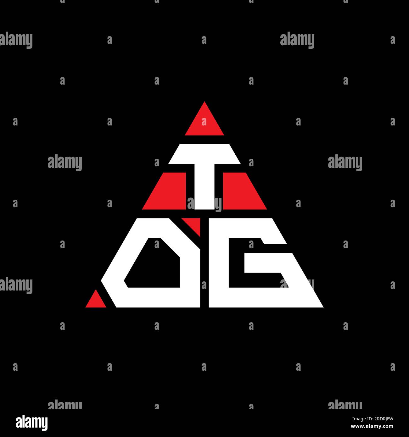 TOG triangle letter logo design with triangle shape. TOG triangle logo ...