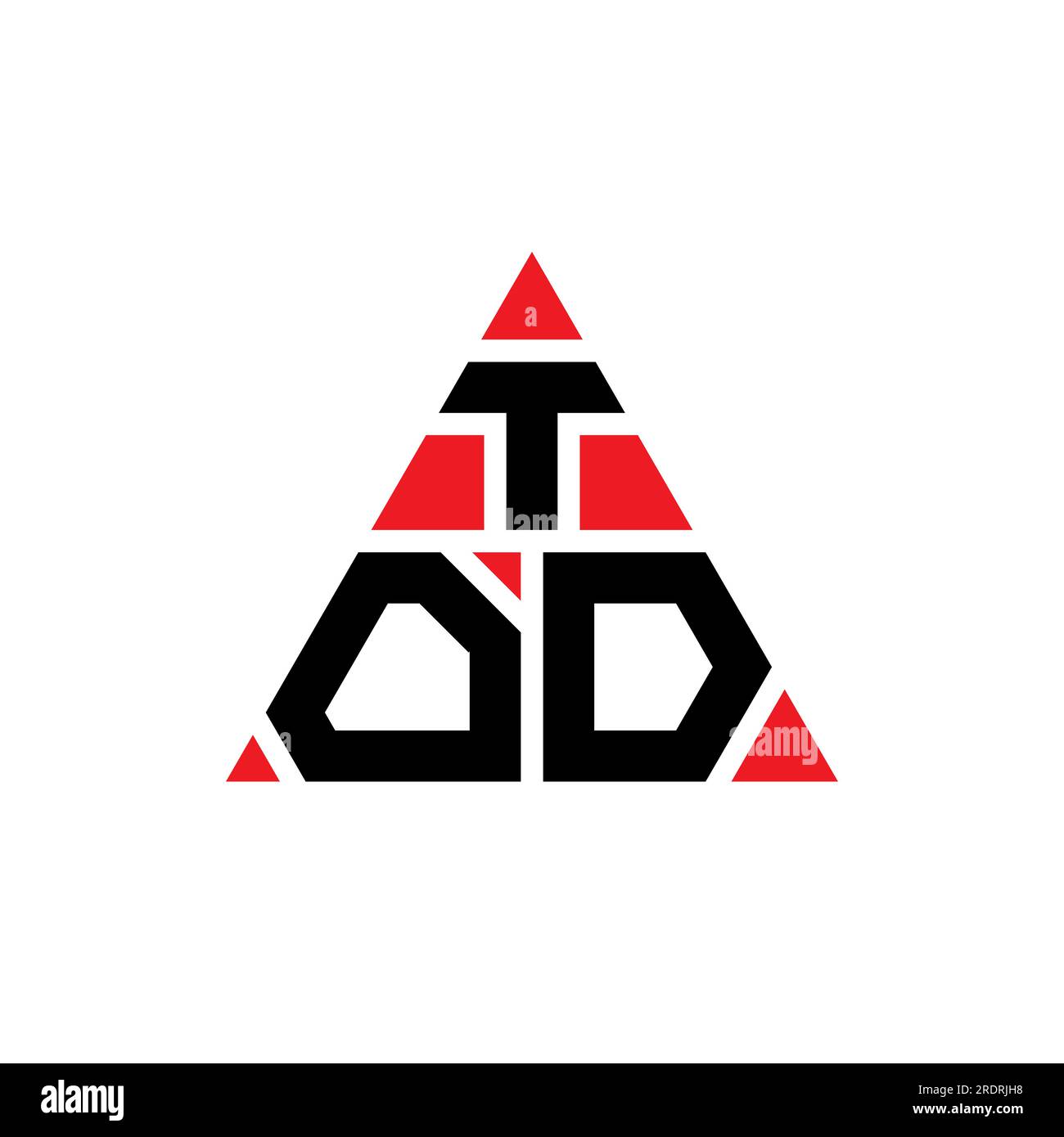 TOD triangle letter logo design with triangle shape. TOD triangle logo ...