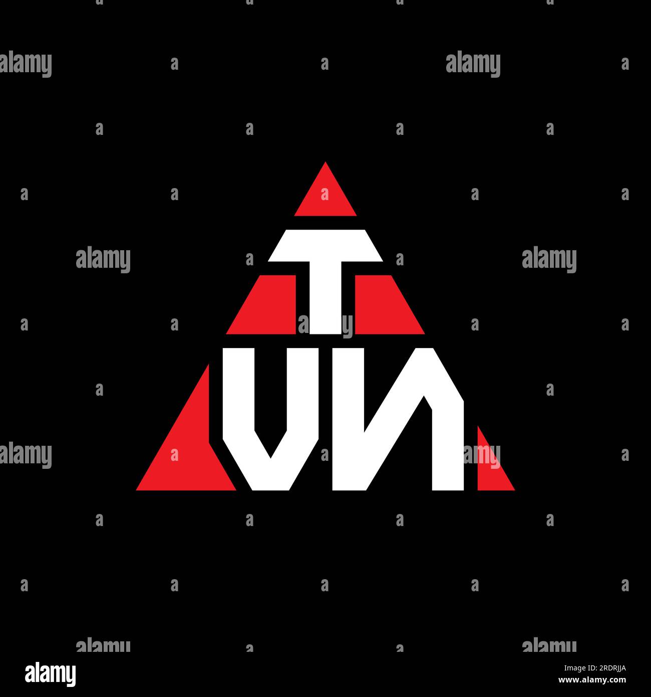 TVN triangle letter logo design with triangle shape. TVN triangle logo ...