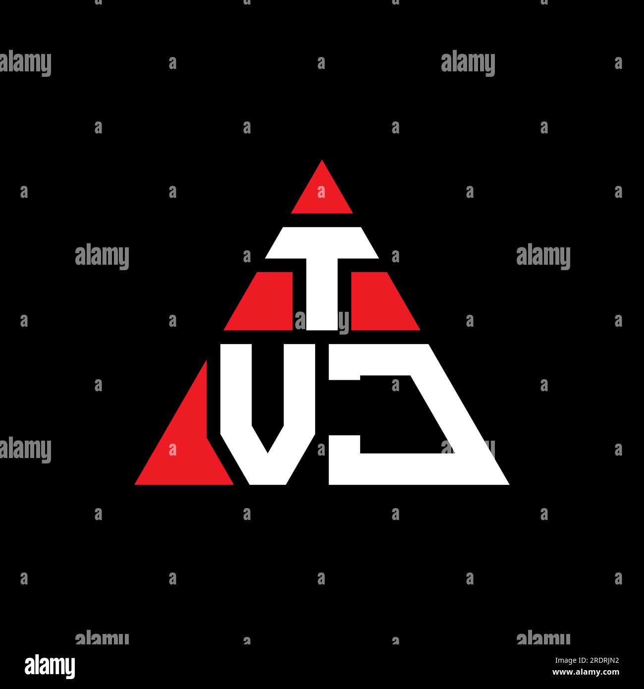 TVJ triangle letter logo design with triangle shape. TVJ triangle logo ...