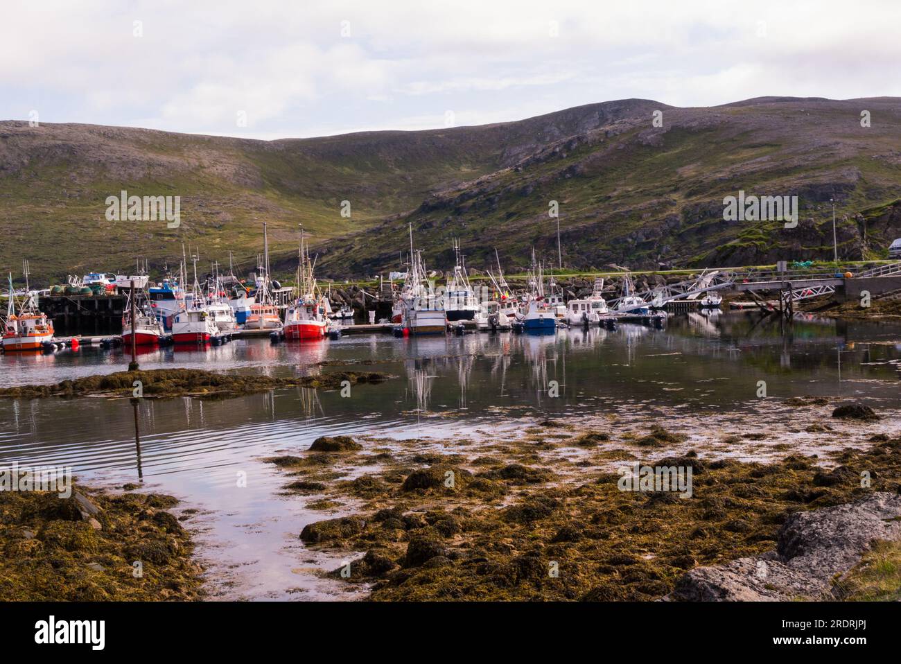 Skarsvåg harbour village Nordkapp Municipality in Troms og Finnmark ...