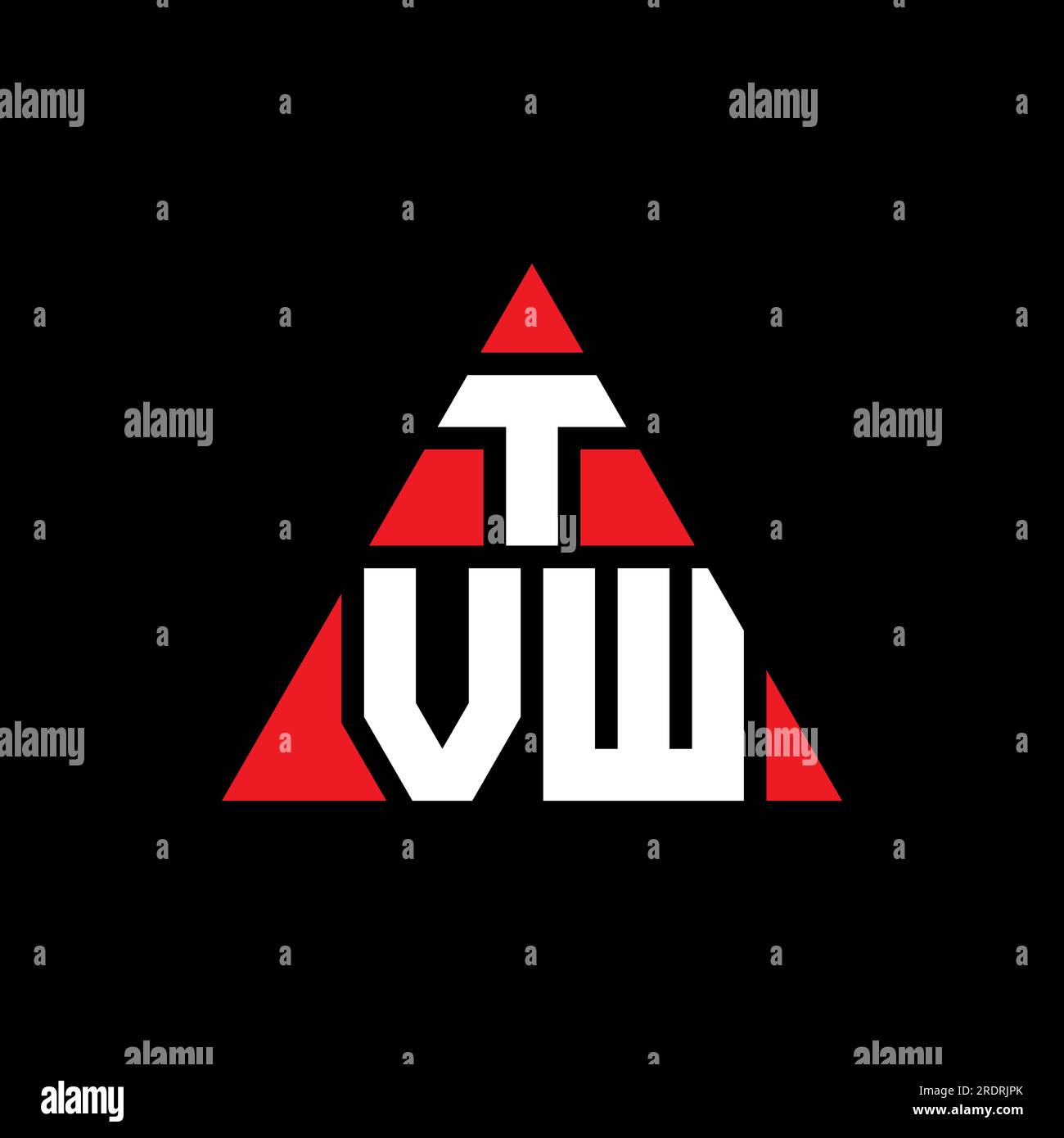 TVW triangle letter logo design with triangle shape. TVW triangle logo ...