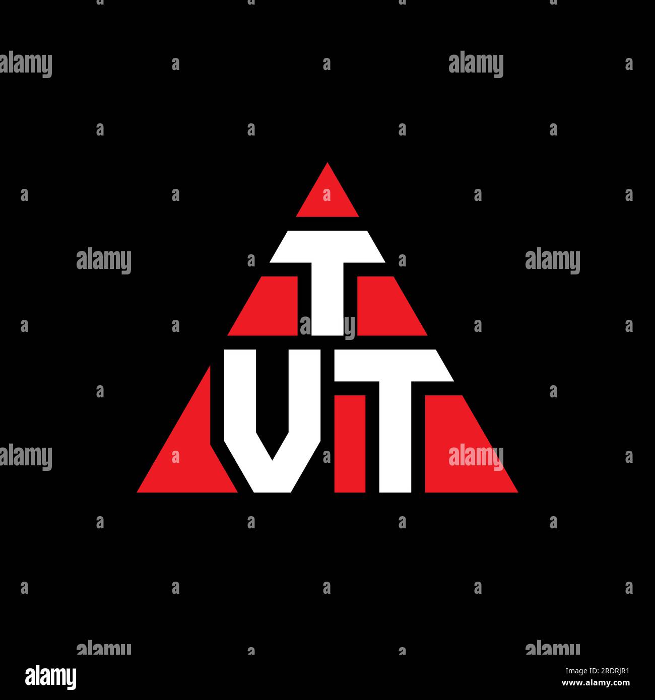 TVT triangle letter logo design with triangle shape. TVT triangle logo ...