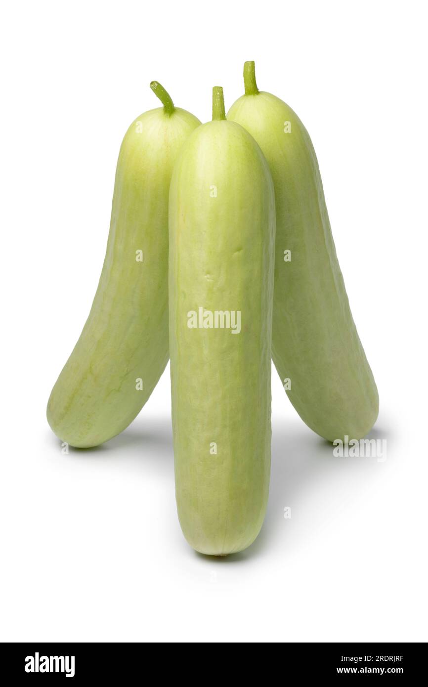 Fresh white cucumbers close up isolated on white background Stock Photo ...