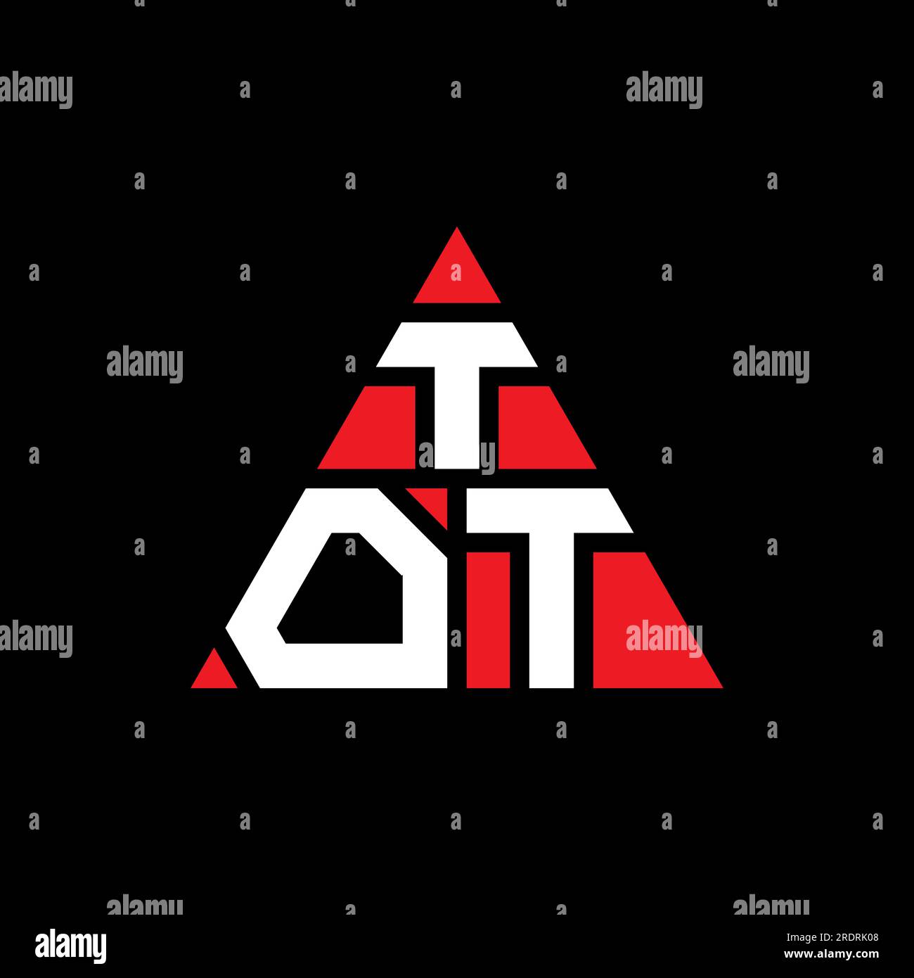 TOT triangle letter logo design with triangle shape. TOT triangle logo ...