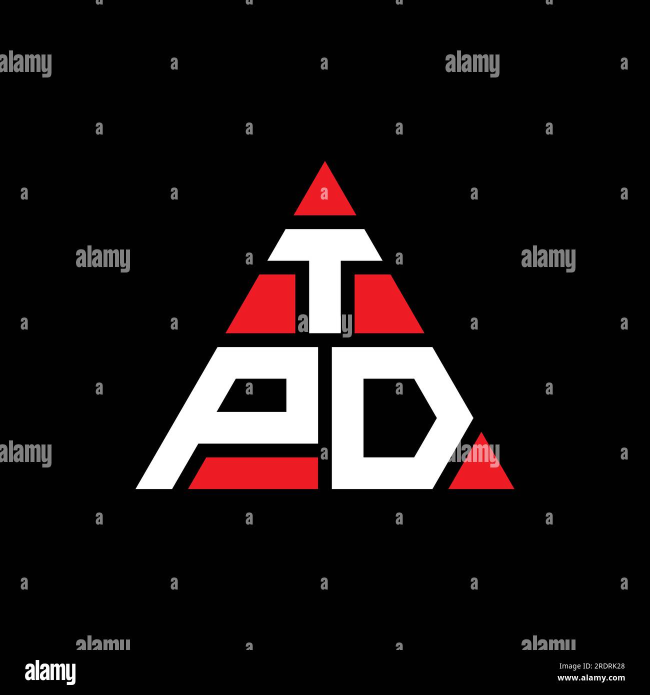 TPD triangle letter logo design with triangle shape. TPD triangle logo ...