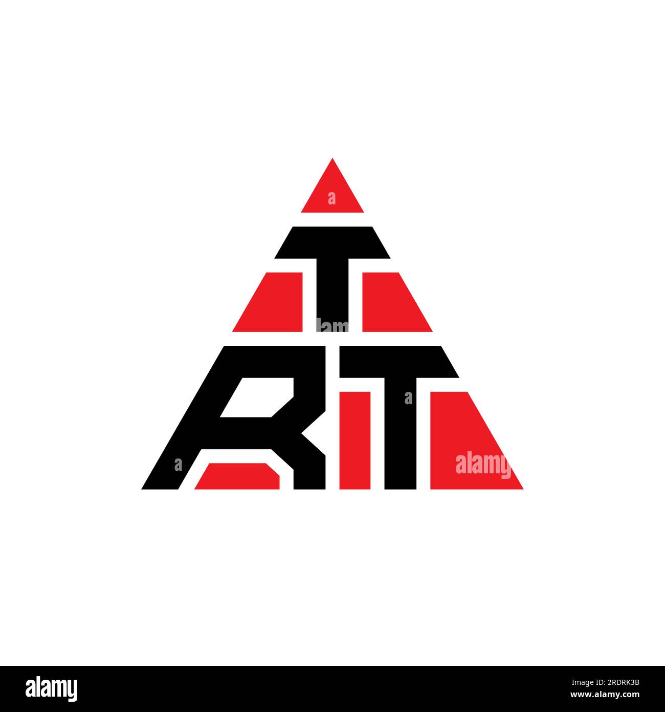TRT triangle letter logo design with triangle shape. TRT triangle logo ...