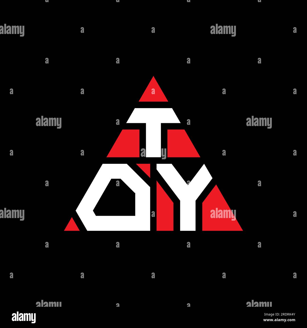 TOY triangle letter logo design with triangle shape. TOY triangle logo ...