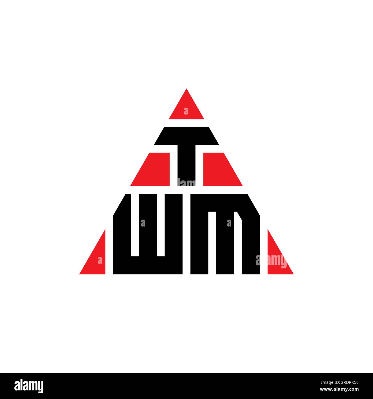 TWM triangle letter logo design with triangle shape. TWM triangle logo ...