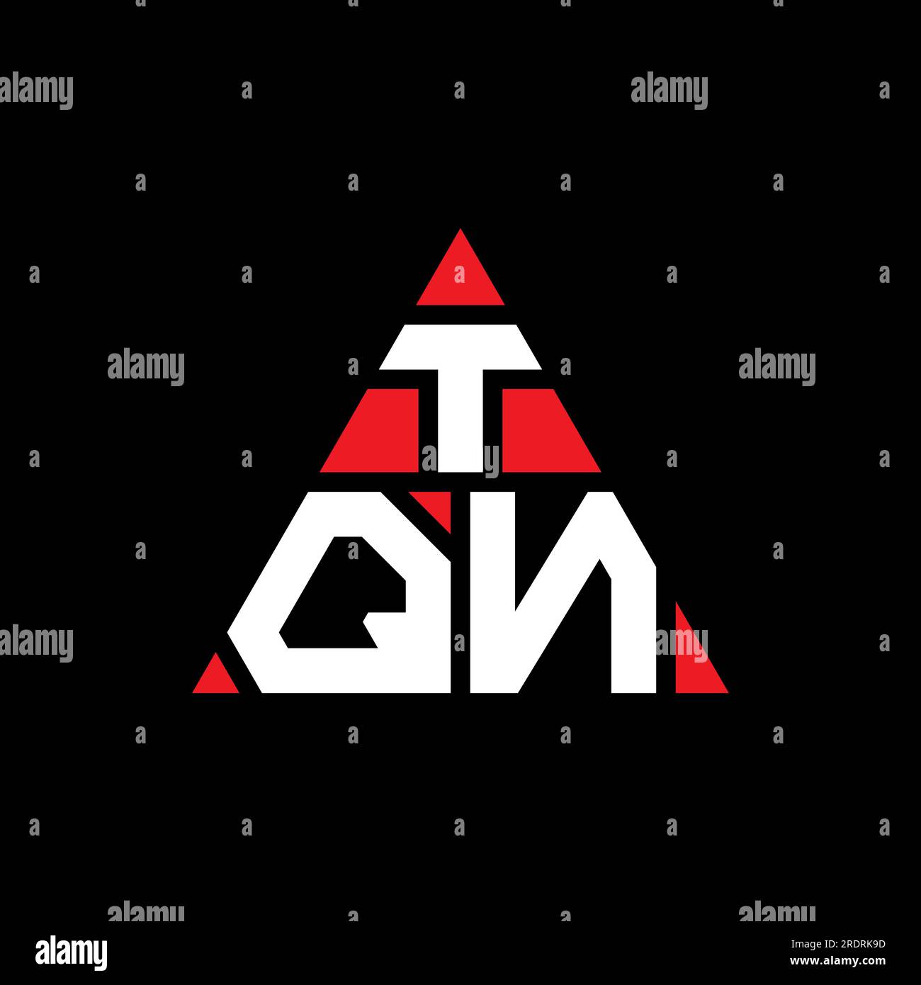 TQN triangle letter logo design with triangle shape. TQN triangle logo ...