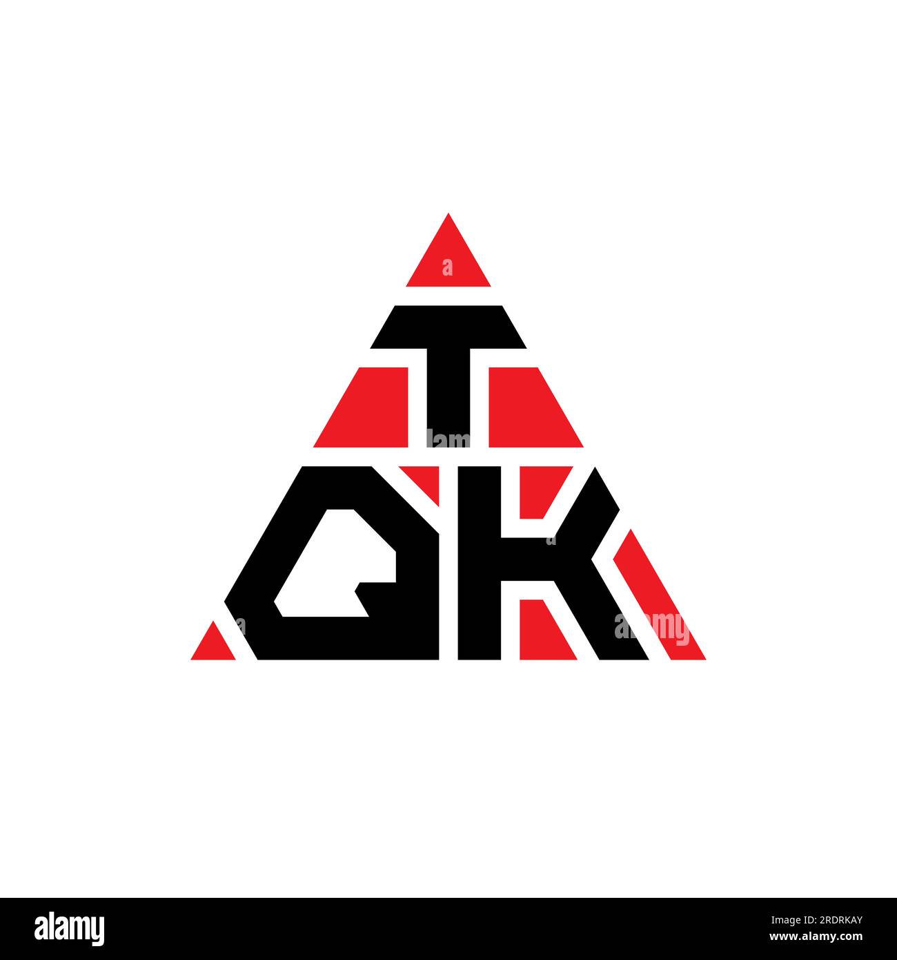 TQK triangle letter logo design with triangle shape. TQK triangle logo ...