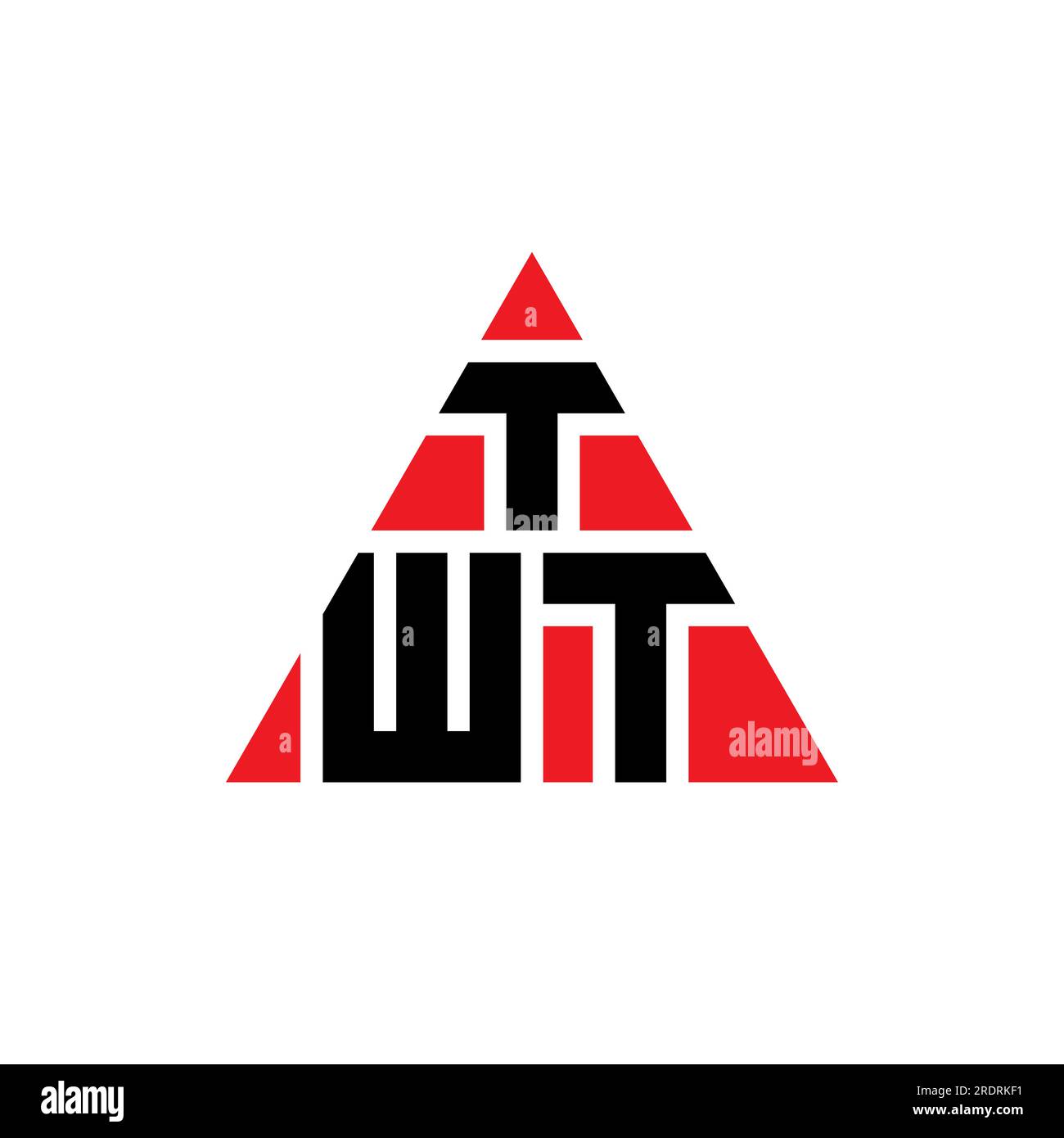 TWT triangle letter logo design with triangle shape. TWT triangle logo ...