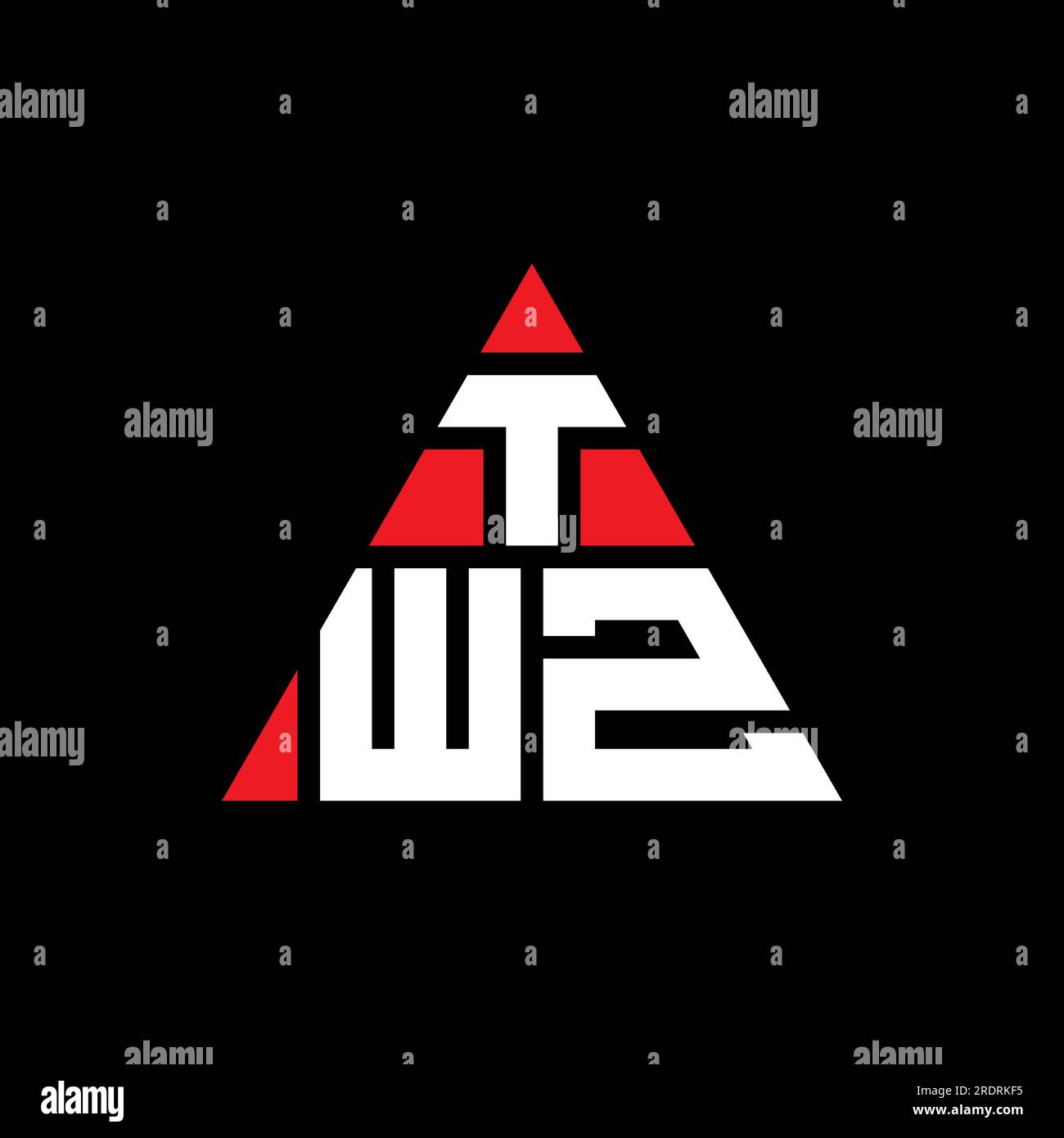 TWZ triangle letter logo design with triangle shape. TWZ triangle logo ...