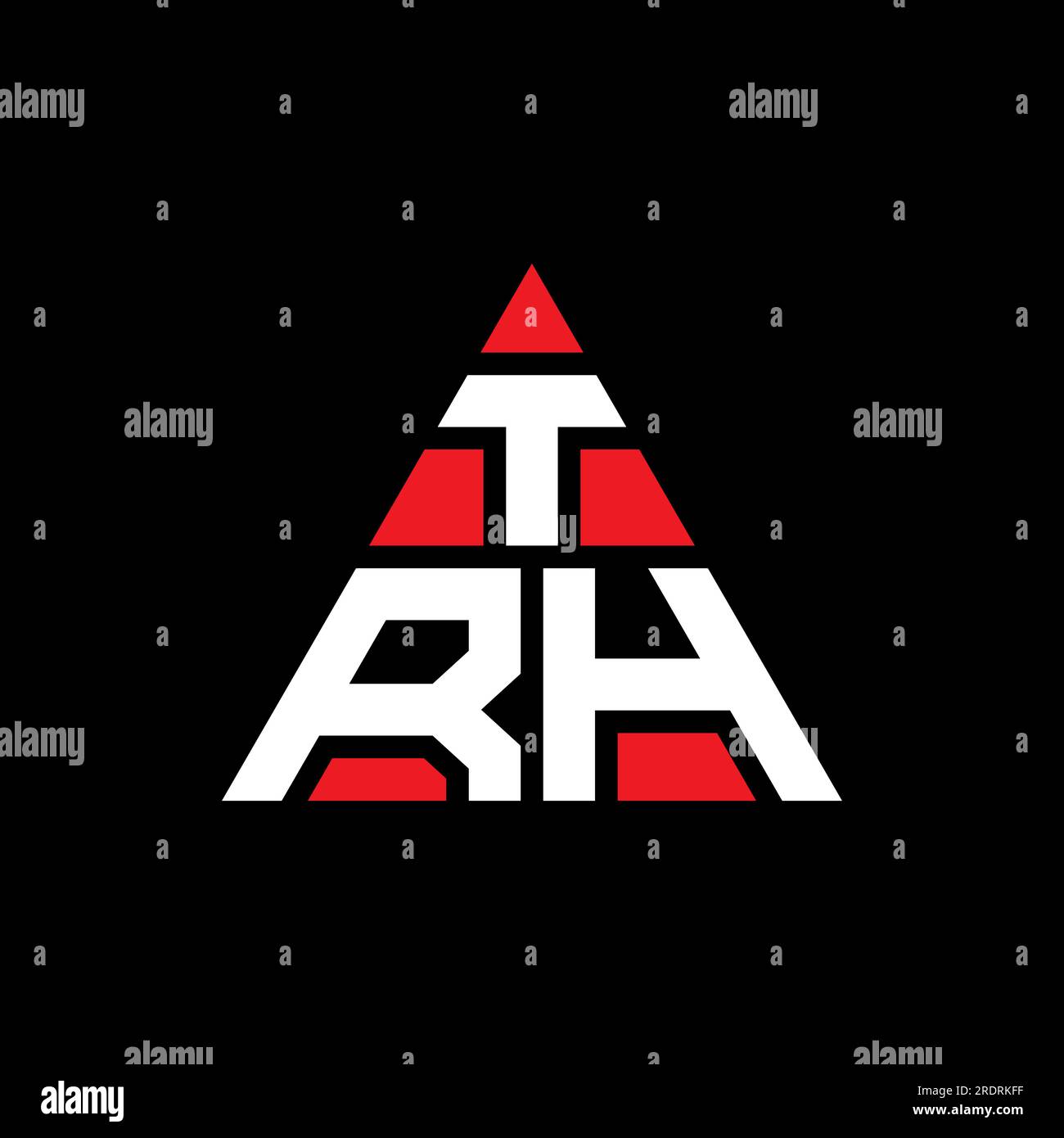 TRH triangle letter logo design with triangle shape. TRH triangle logo ...
