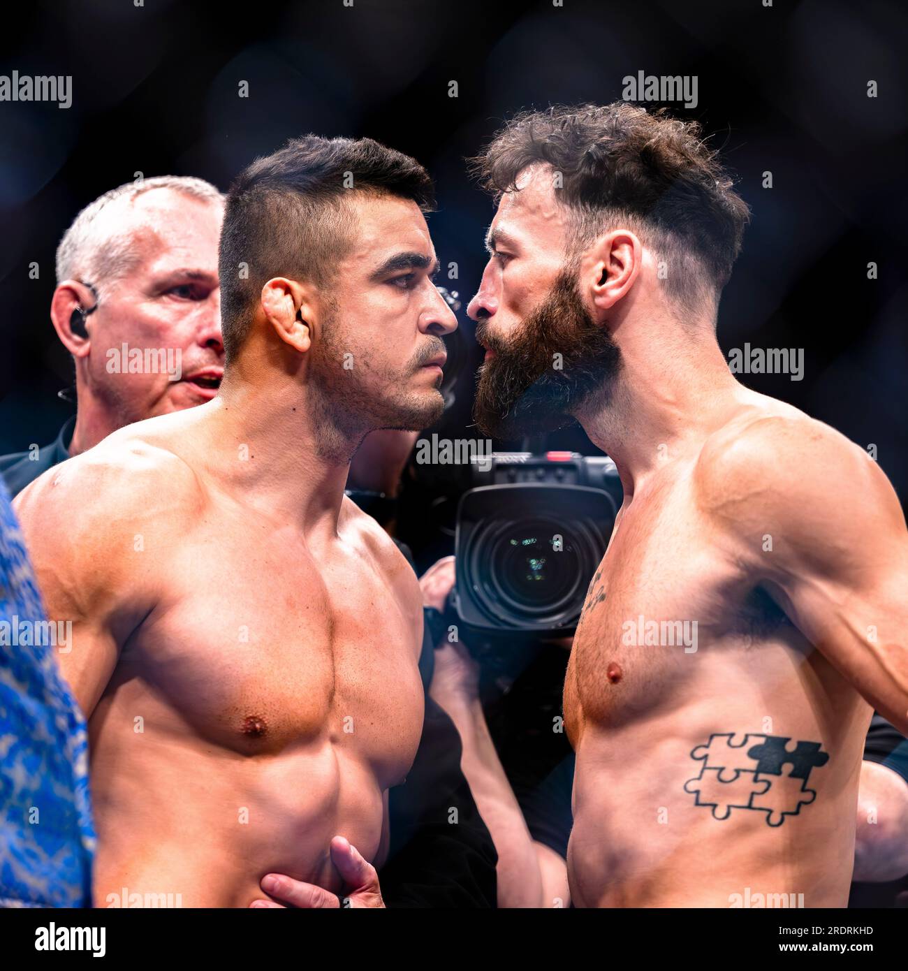 LONDON, UNITED KINGDOM. 22 Jul, 2023. Paul Craig and Andre Muniz face ...