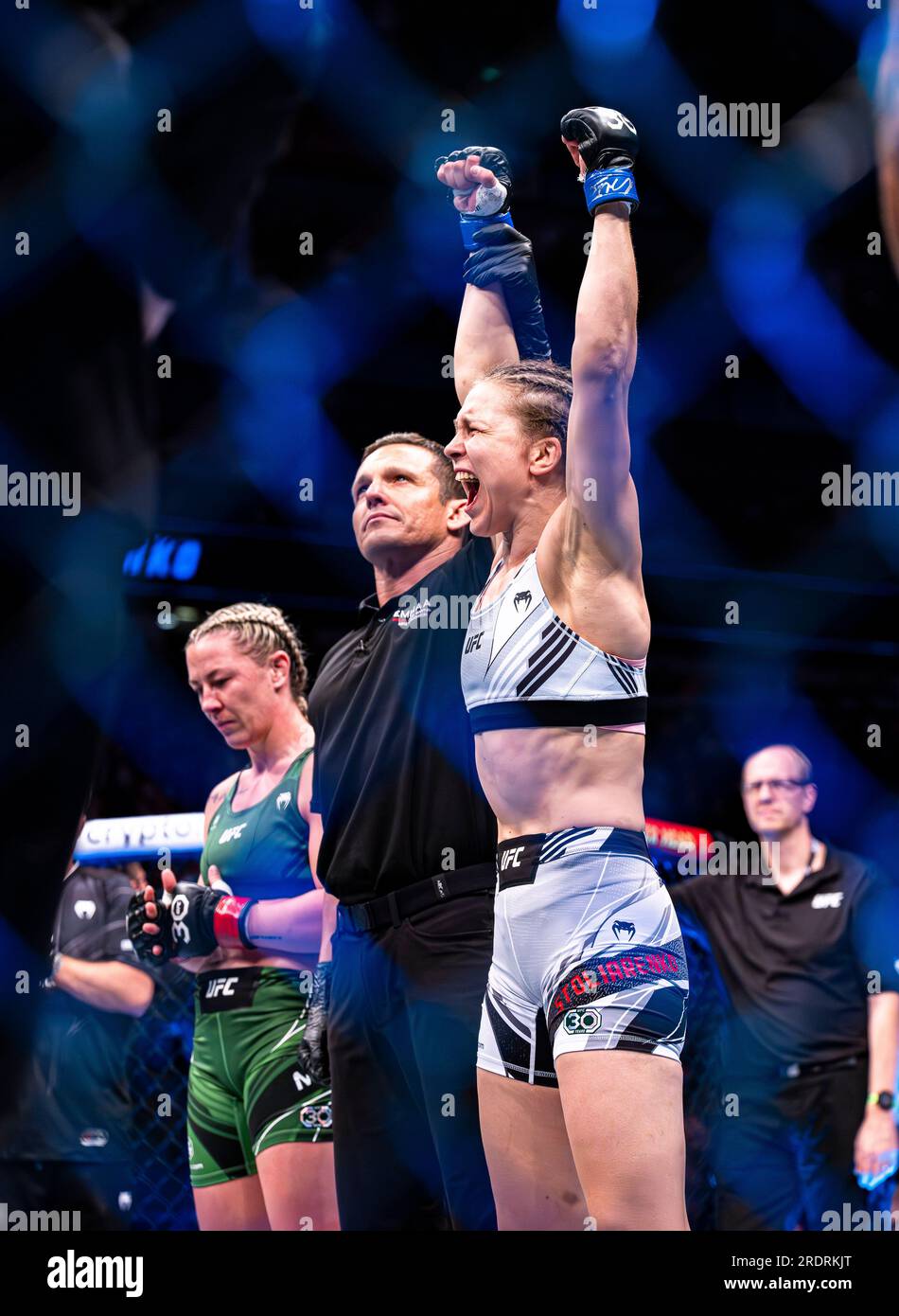 LONDON, UNITED KINGDOM. 22 Jul, 2023. Julija Stoliarenko celebrates ...
