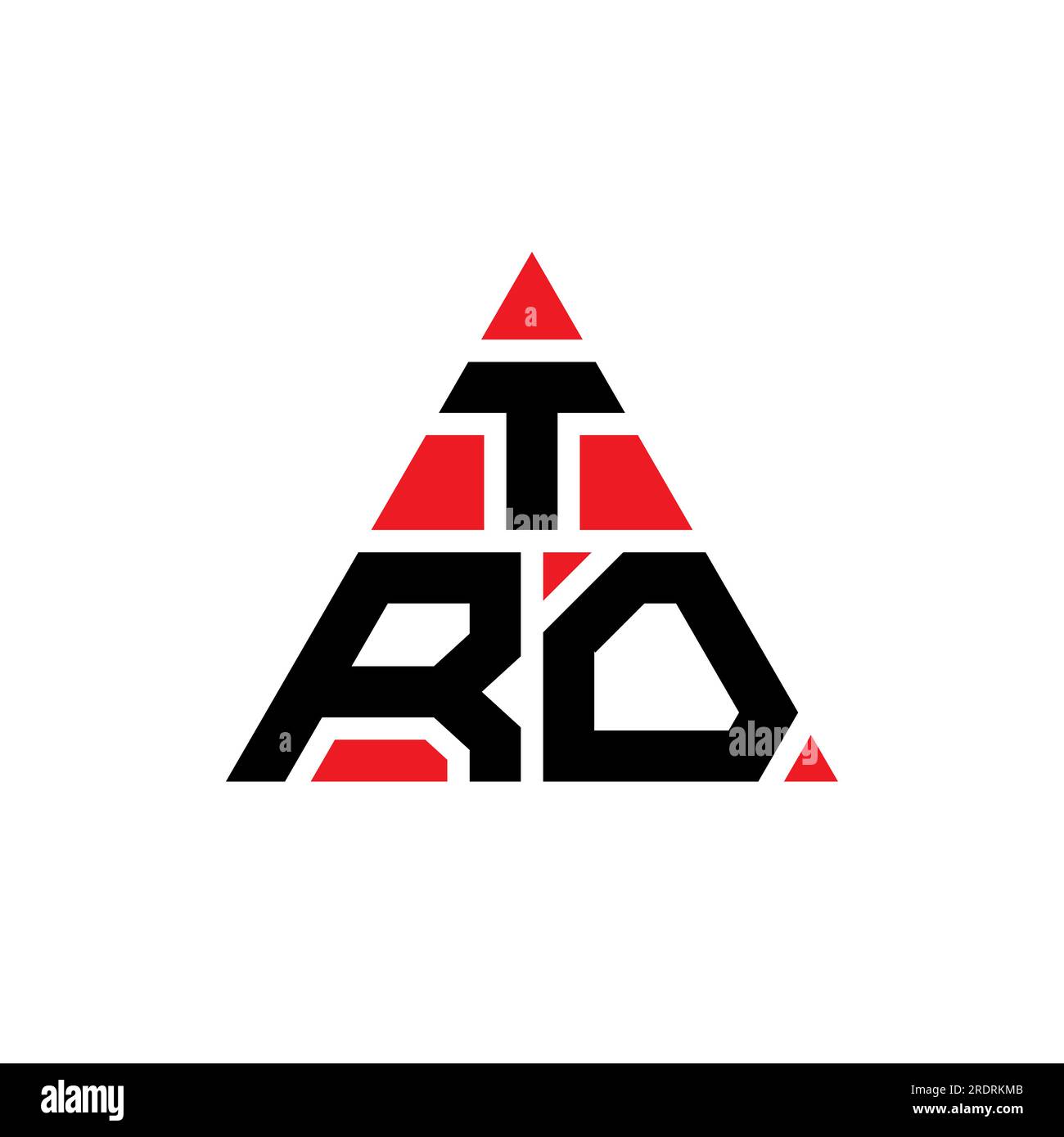 TRO triangle letter logo design with triangle shape. TRO triangle logo ...