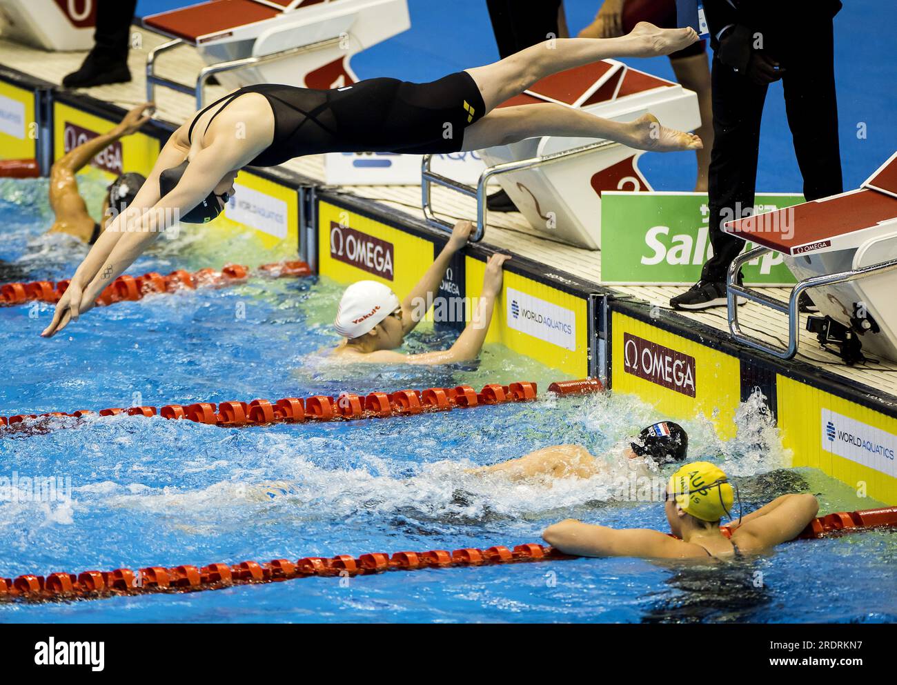 Group 4 people swimming pool hi-res stock photography and images - Alamy