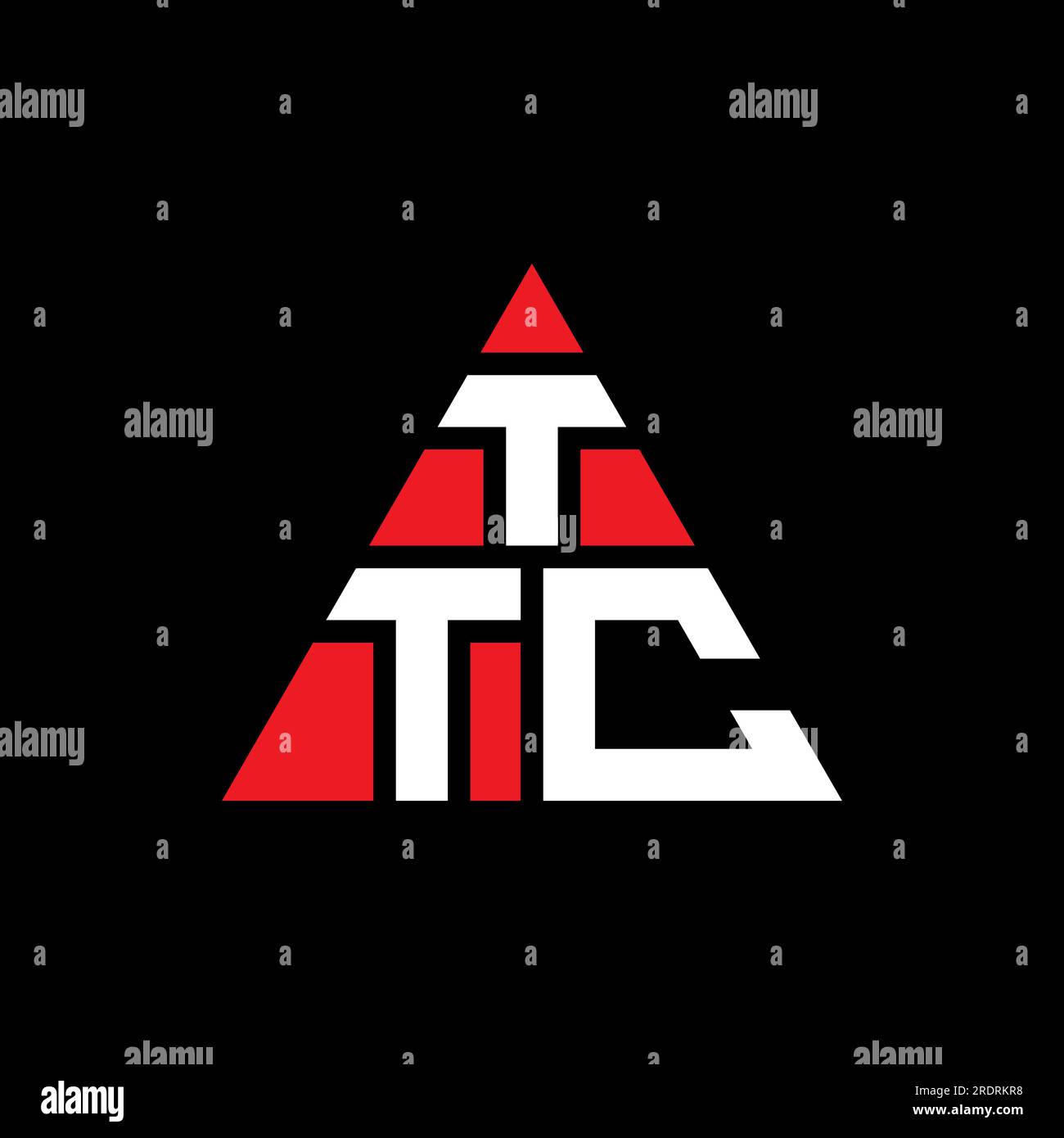 TTC triangle letter logo design with triangle shape. TTC triangle logo ...