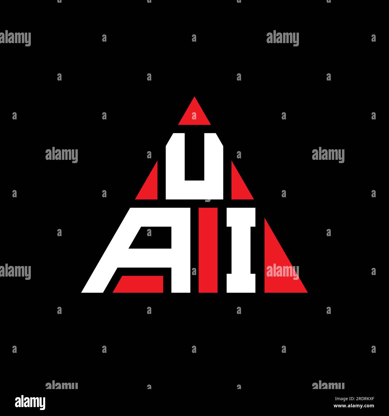 UAI triangle letter logo design with triangle shape. UAI triangle logo ...