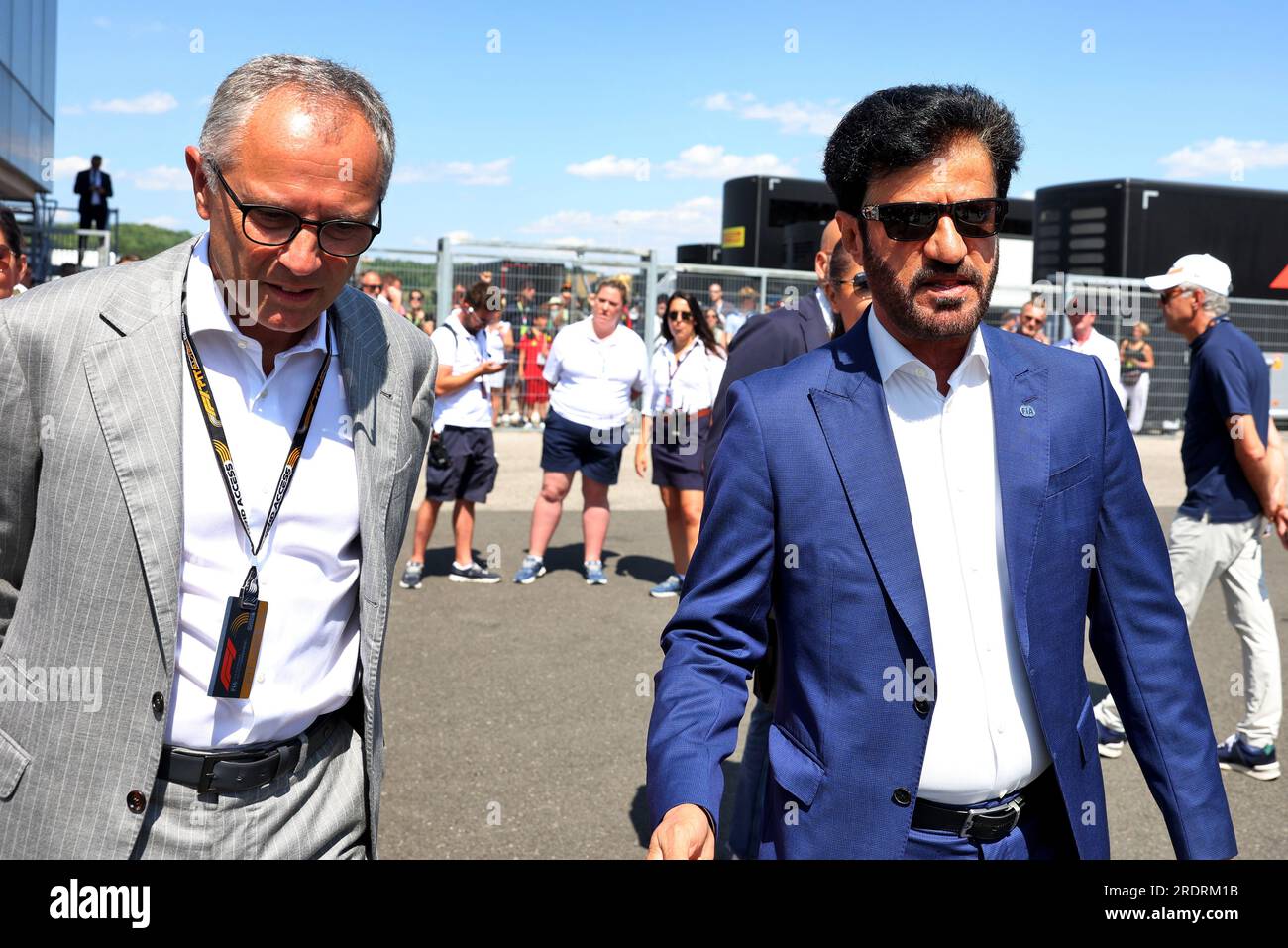 Budapest, Hungary. 23rd July, 2023. (L to R): Stefano Domenicali (ITA ...