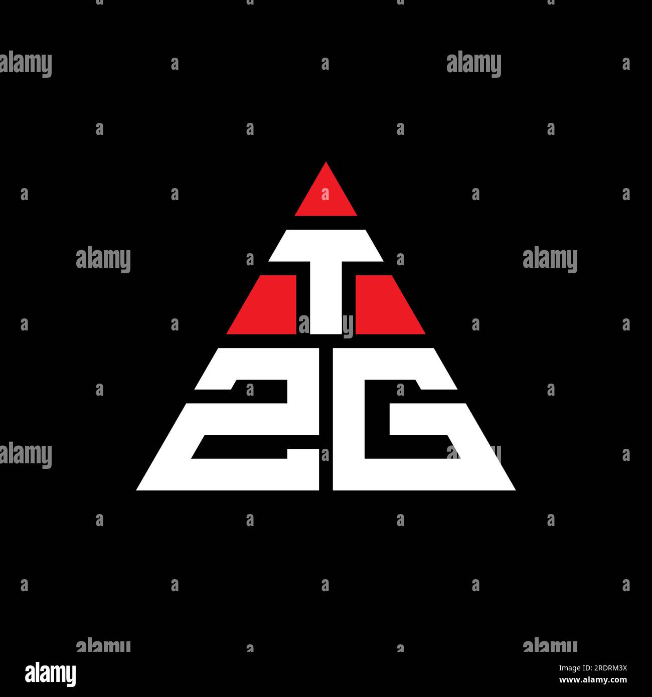 TZG triangle letter logo design with triangle shape. TZG triangle logo ...