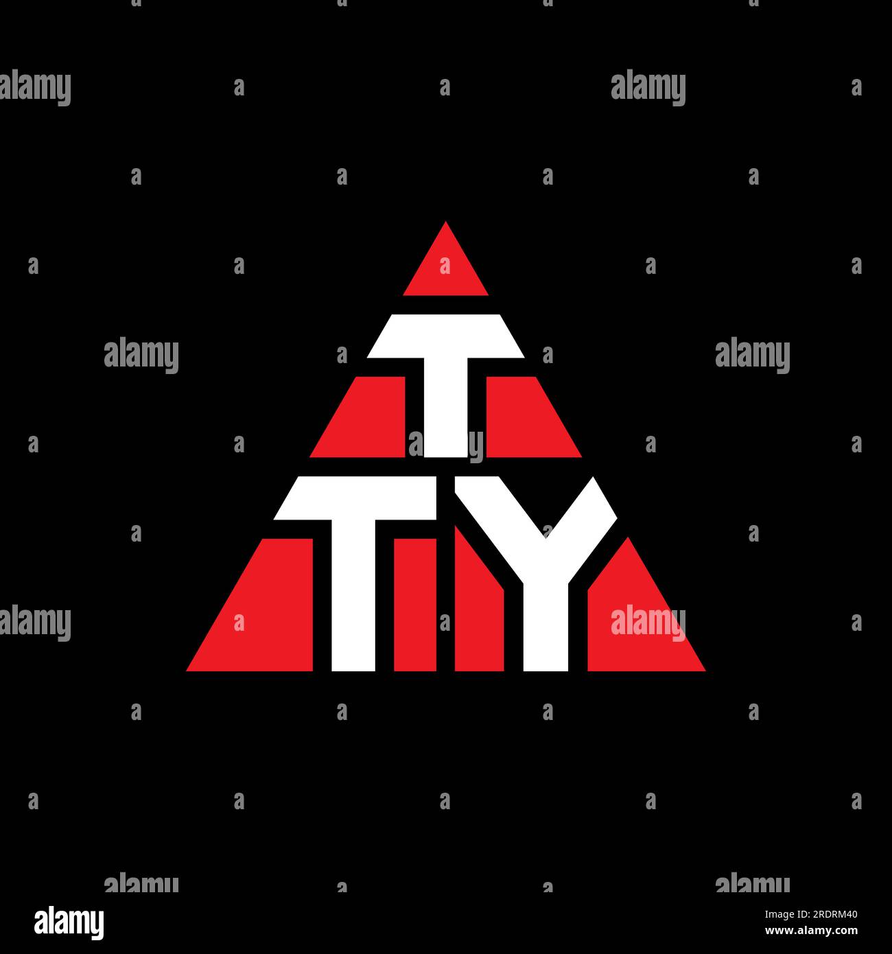 TTY triangle letter logo design with triangle shape. TTY triangle logo ...