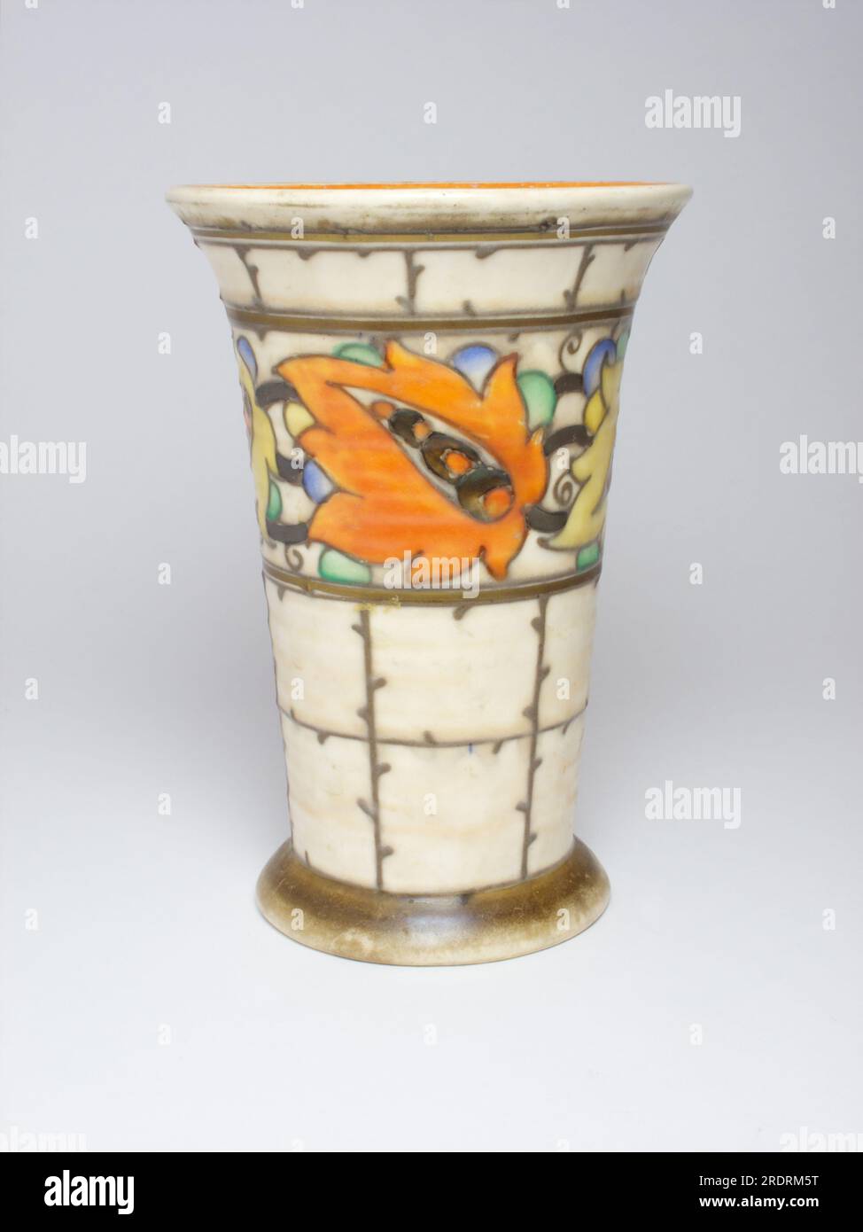 Crown Ducal Art Deco vase designed by Charrotte Rhead Stock Photo - Alamy