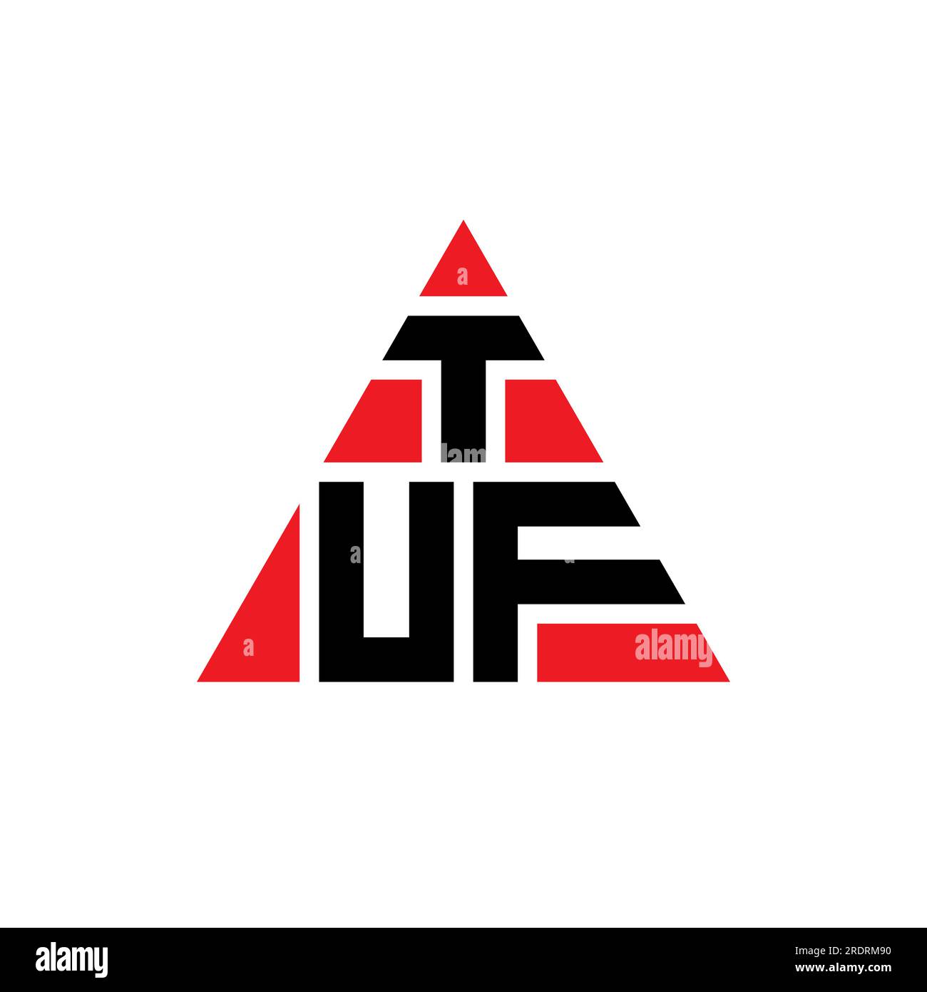 TUF triangle letter logo design with triangle shape. TUF triangle logo ...