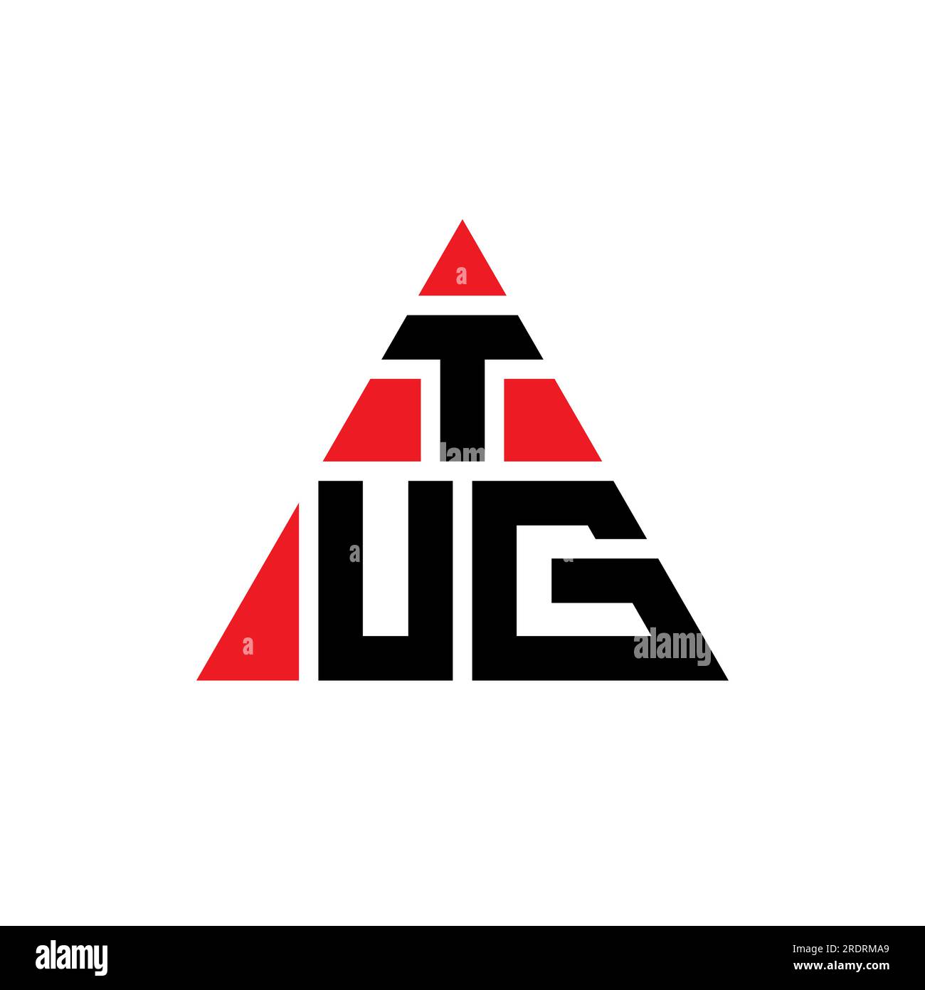 TUG triangle letter logo design with triangle shape. TUG triangle logo ...