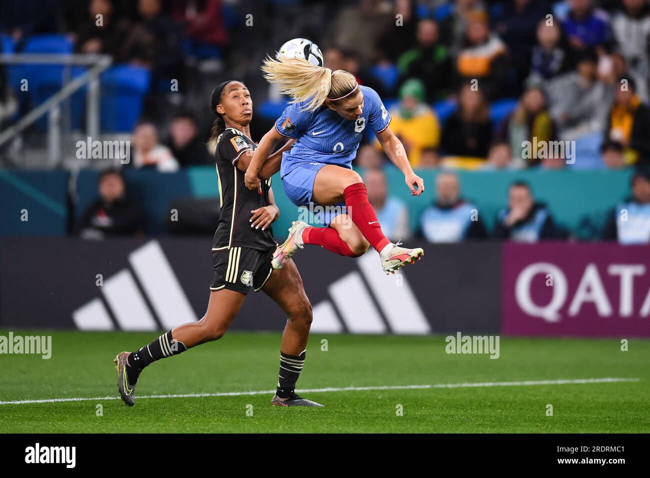 Sydney, Australia, 23 July, 2023. Eugenie Le Sommer of France heads the ...