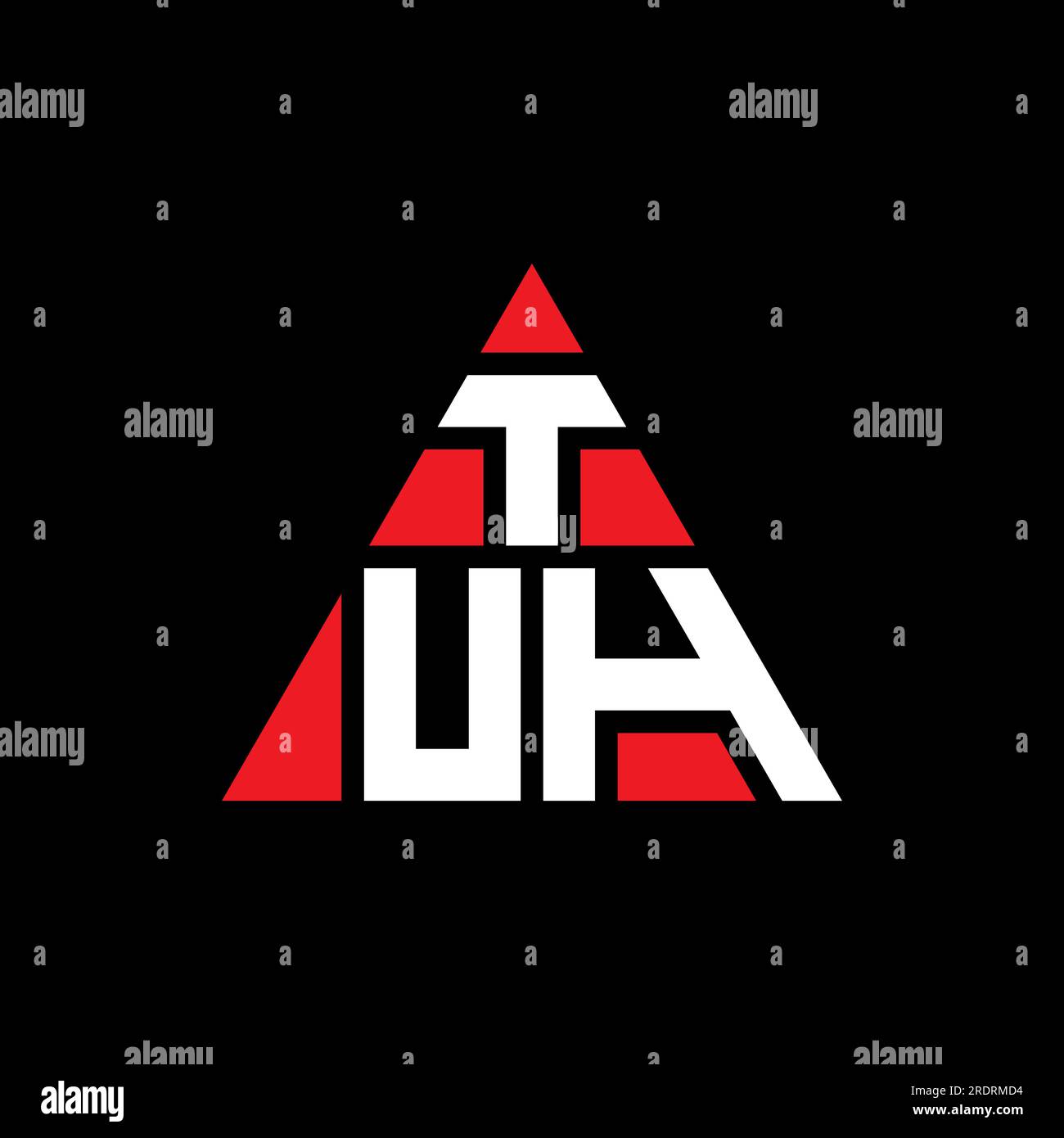 TUH triangle letter logo design with triangle shape. TUH triangle logo ...