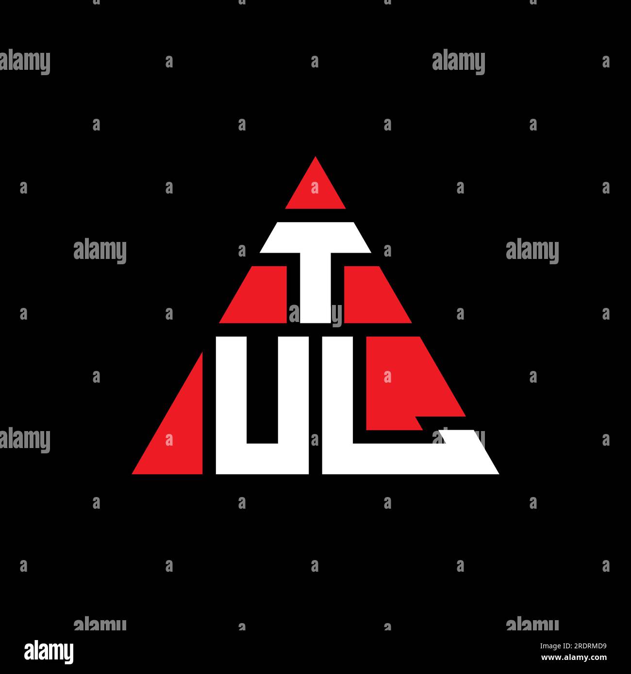 TUL triangle letter logo design with triangle shape. TUL triangle logo ...