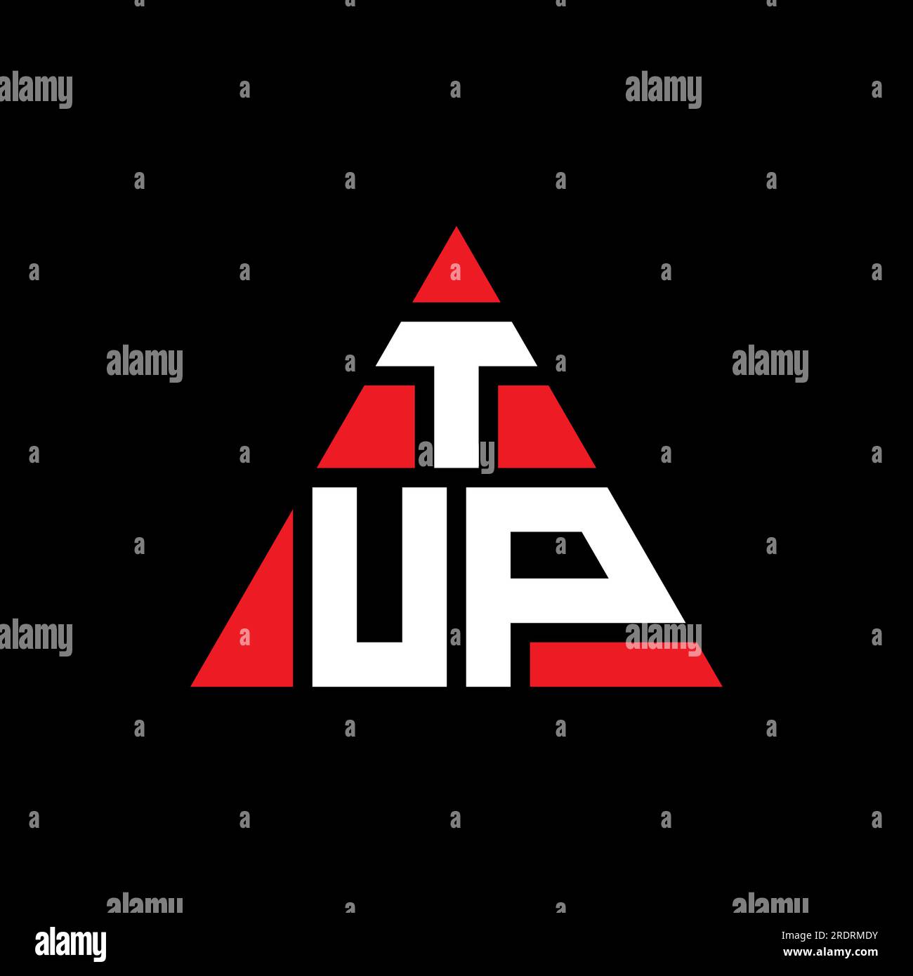 TUP triangle letter logo design with triangle shape. TUP triangle logo ...