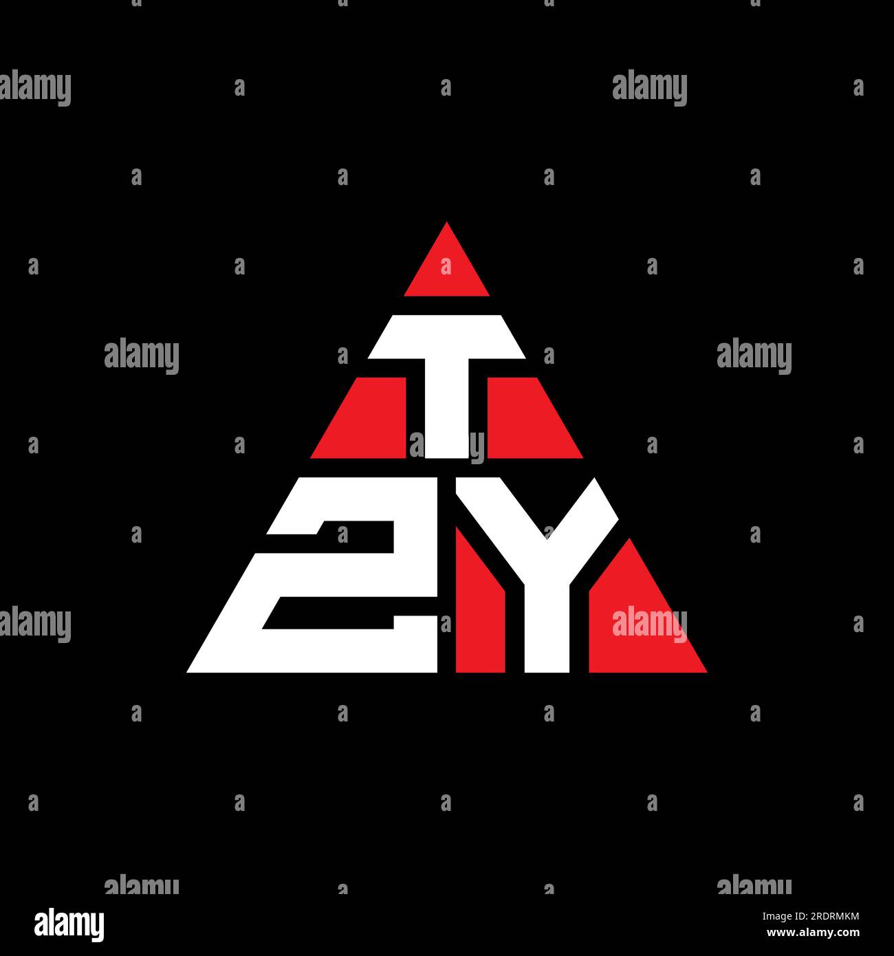 TZY triangle letter logo design with triangle shape. TZY triangle logo ...
