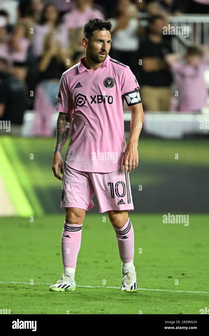 Fort Lauderdale FL, USA. 21st July, 2023. Lionel Messi of Inter Miami ...