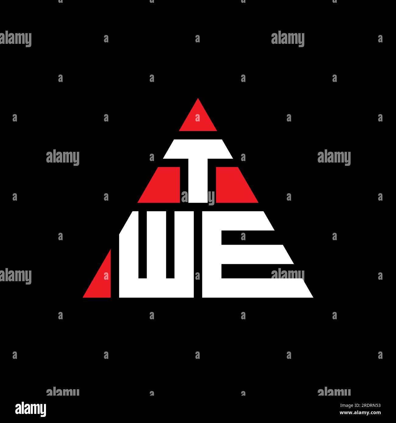 TWE triangle letter logo design with triangle shape. TWE triangle logo ...