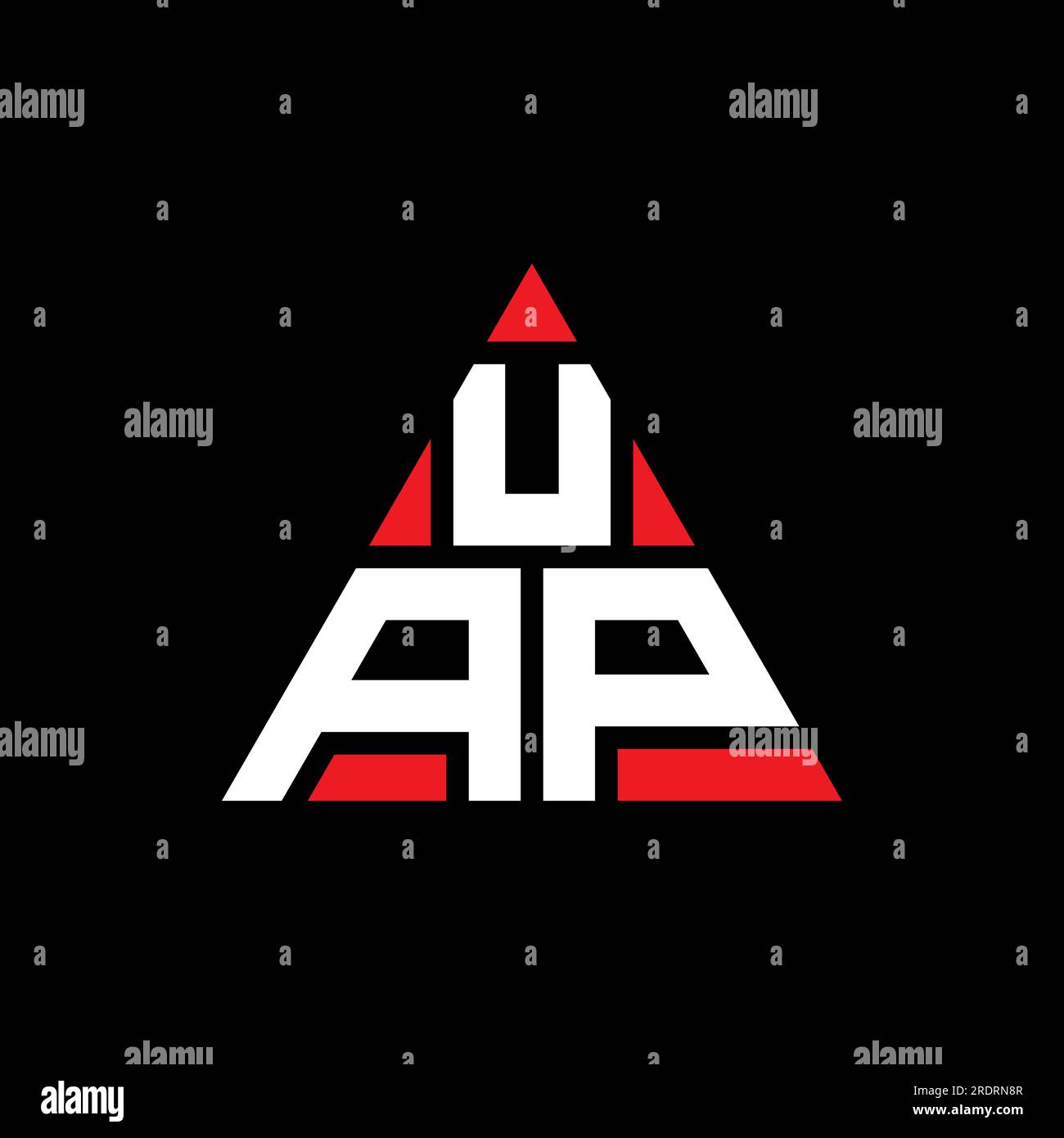 UAP triangle letter logo design with triangle shape. UAP triangle logo ...