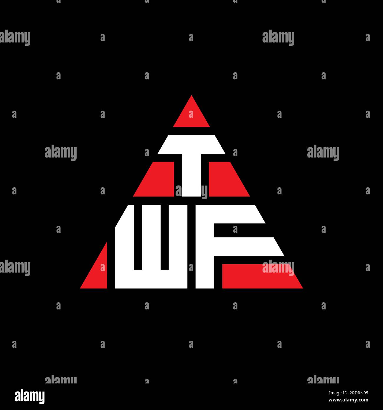TWF triangle letter logo design with triangle shape. TWF triangle logo ...