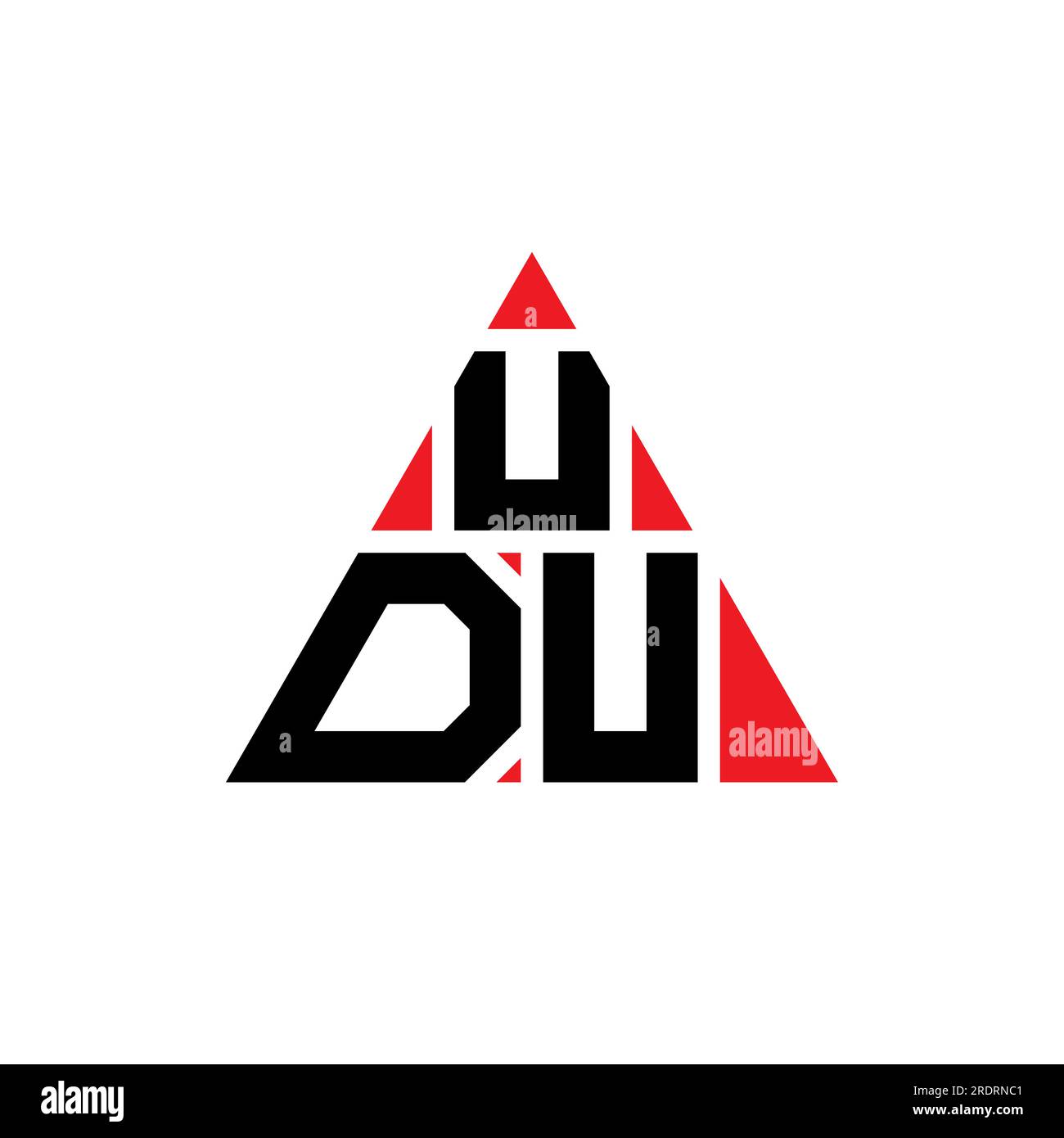 UDU triangle letter logo design with triangle shape. UDU triangle logo ...