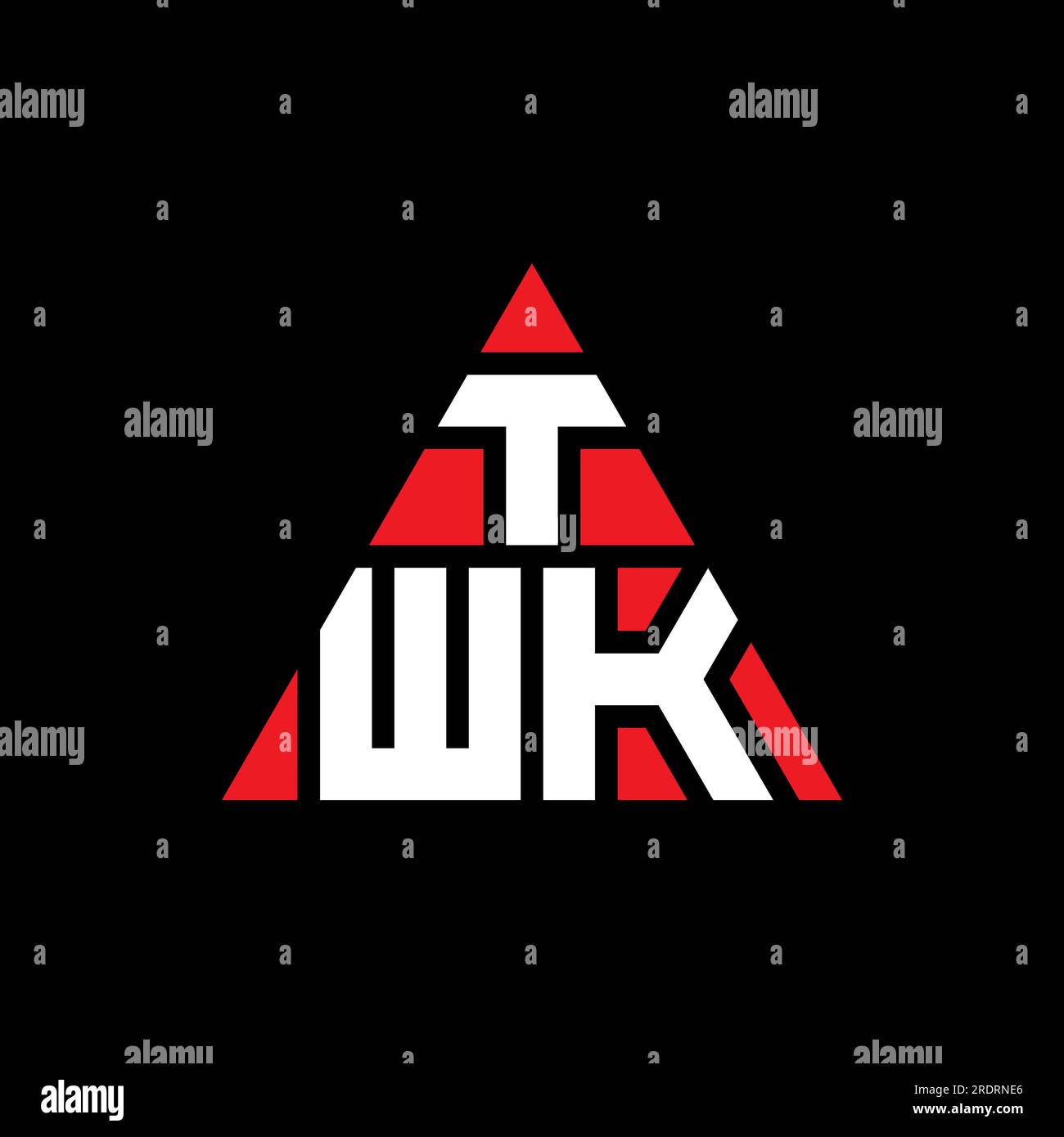 TWK triangle letter logo design with triangle shape. TWK triangle logo ...