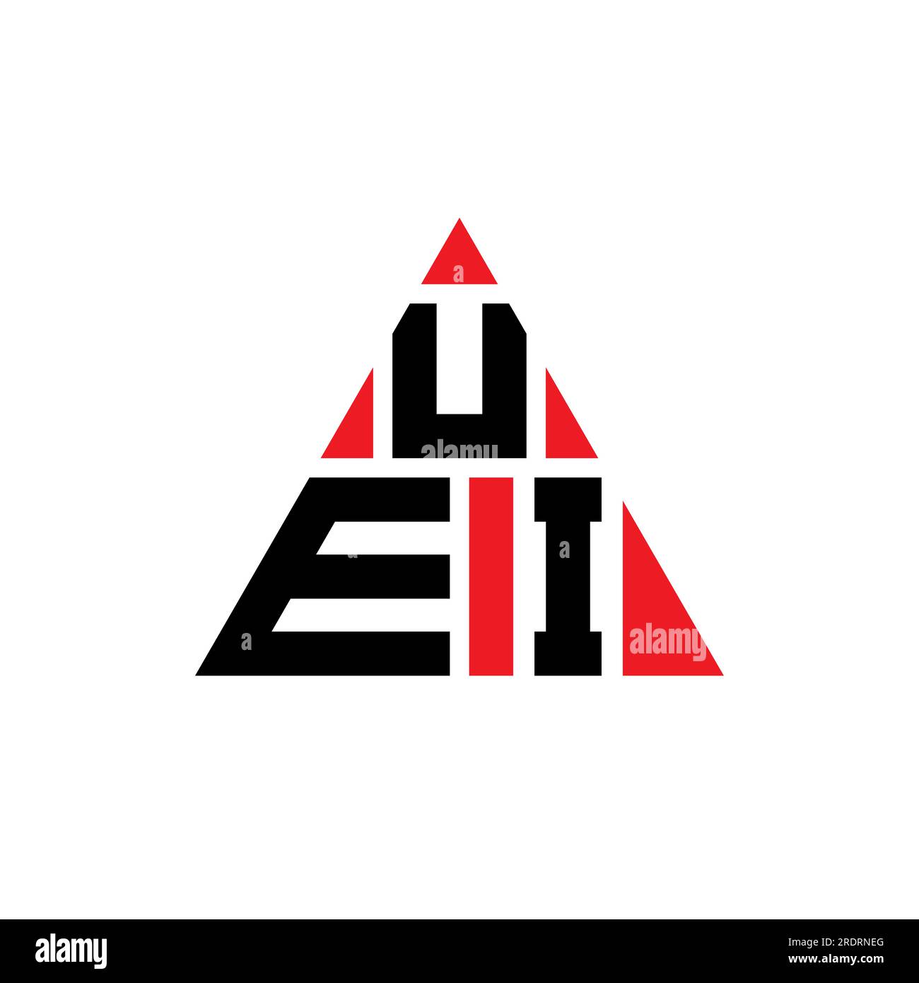 UEI triangle letter logo design with triangle shape. UEI triangle logo ...