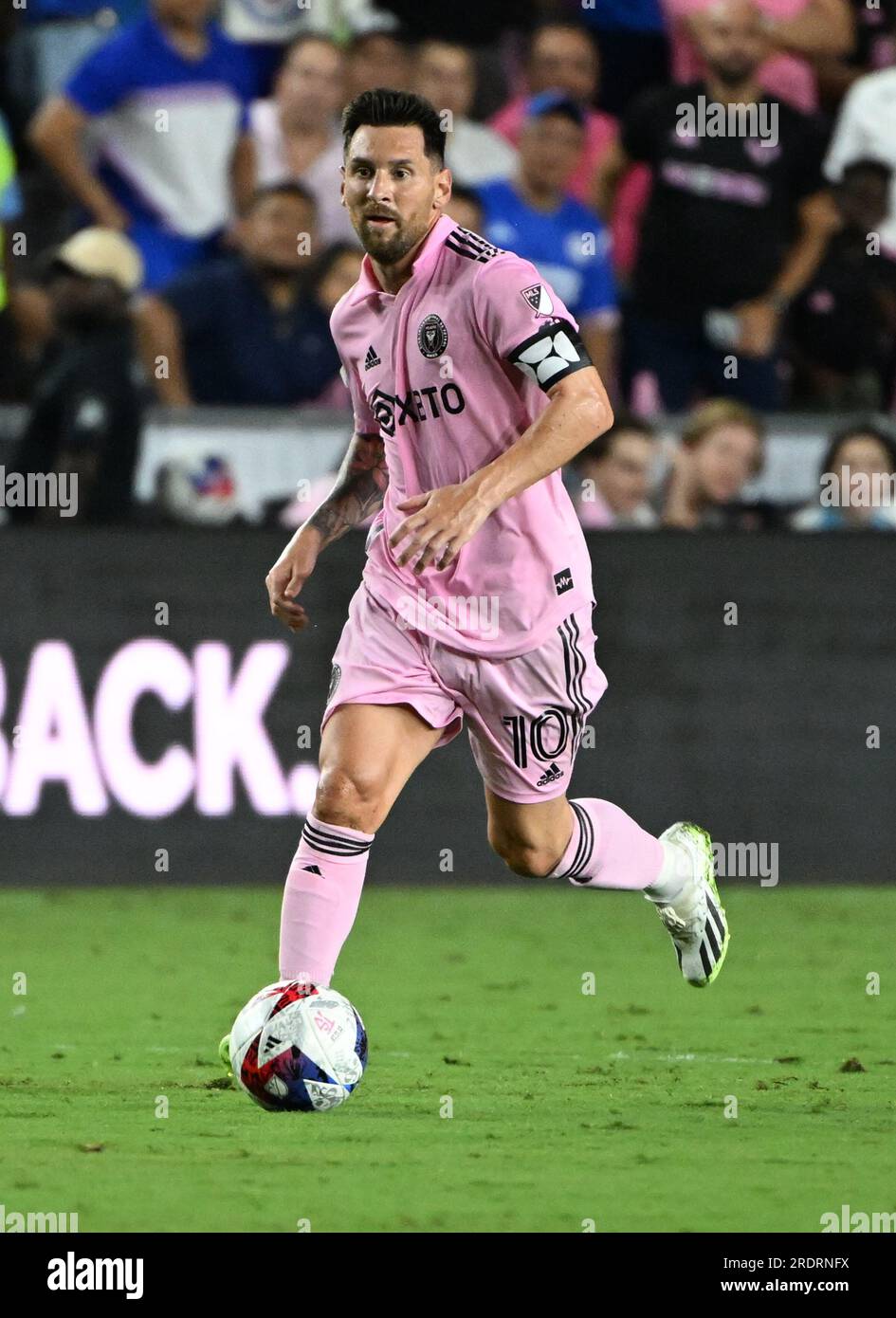 Fort Lauderdale FL, USA. 21st July, 2023. Lionel Messi of Inter Miami ...