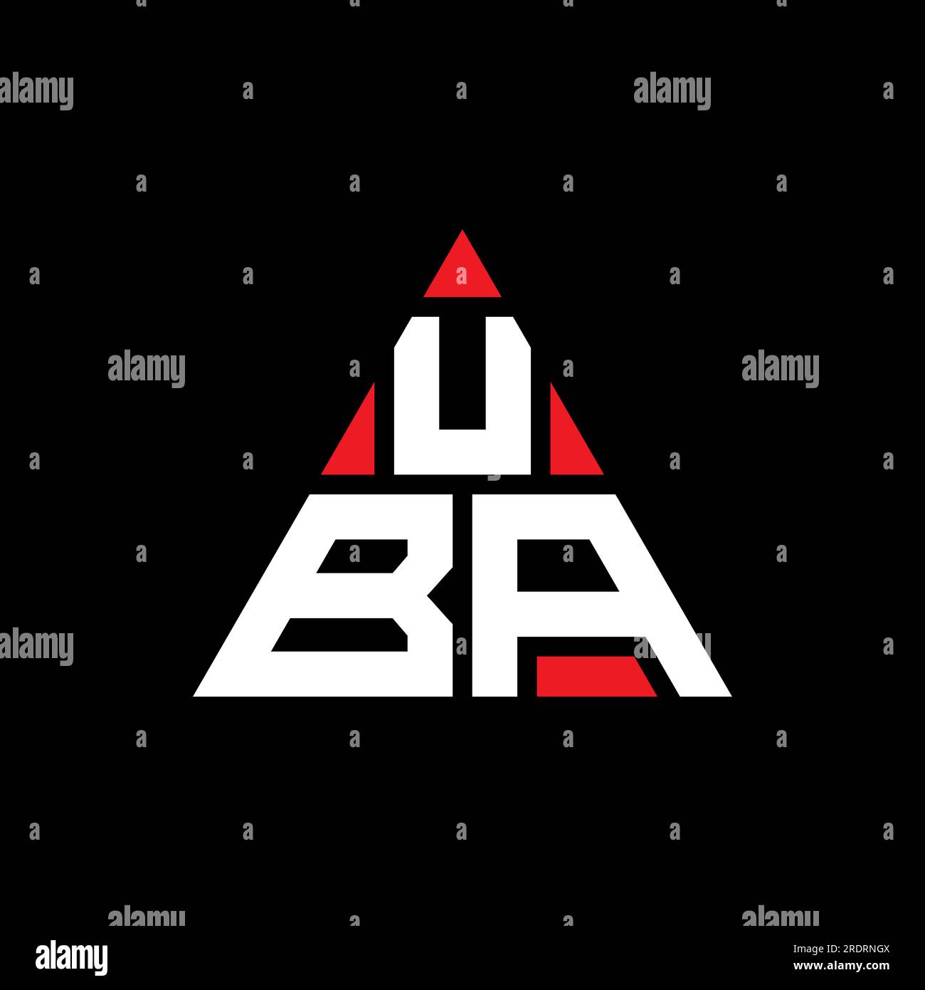 UBA triangle letter logo design with triangle shape. UBA triangle logo ...