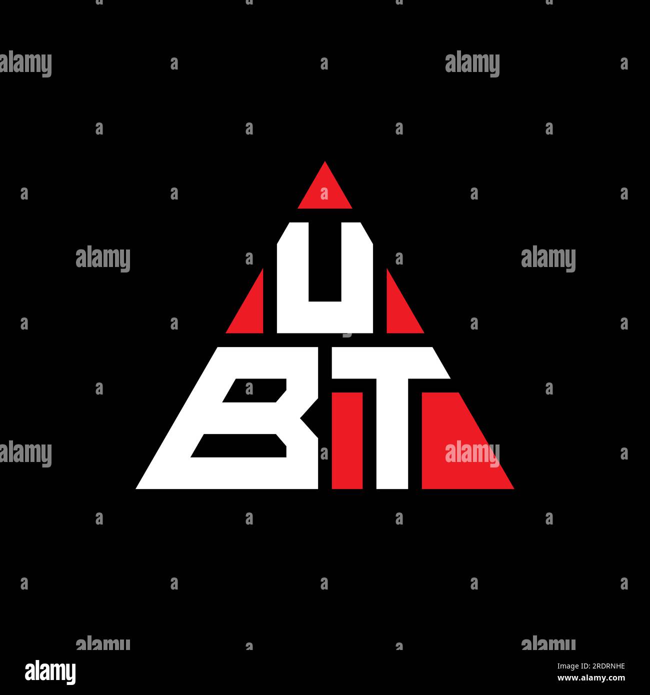 UBT triangle letter logo design with triangle shape. UBT triangle logo ...